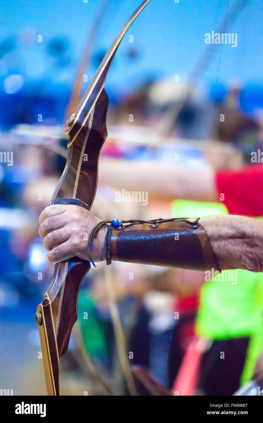 indoors archery match Stock Photo - Alamy