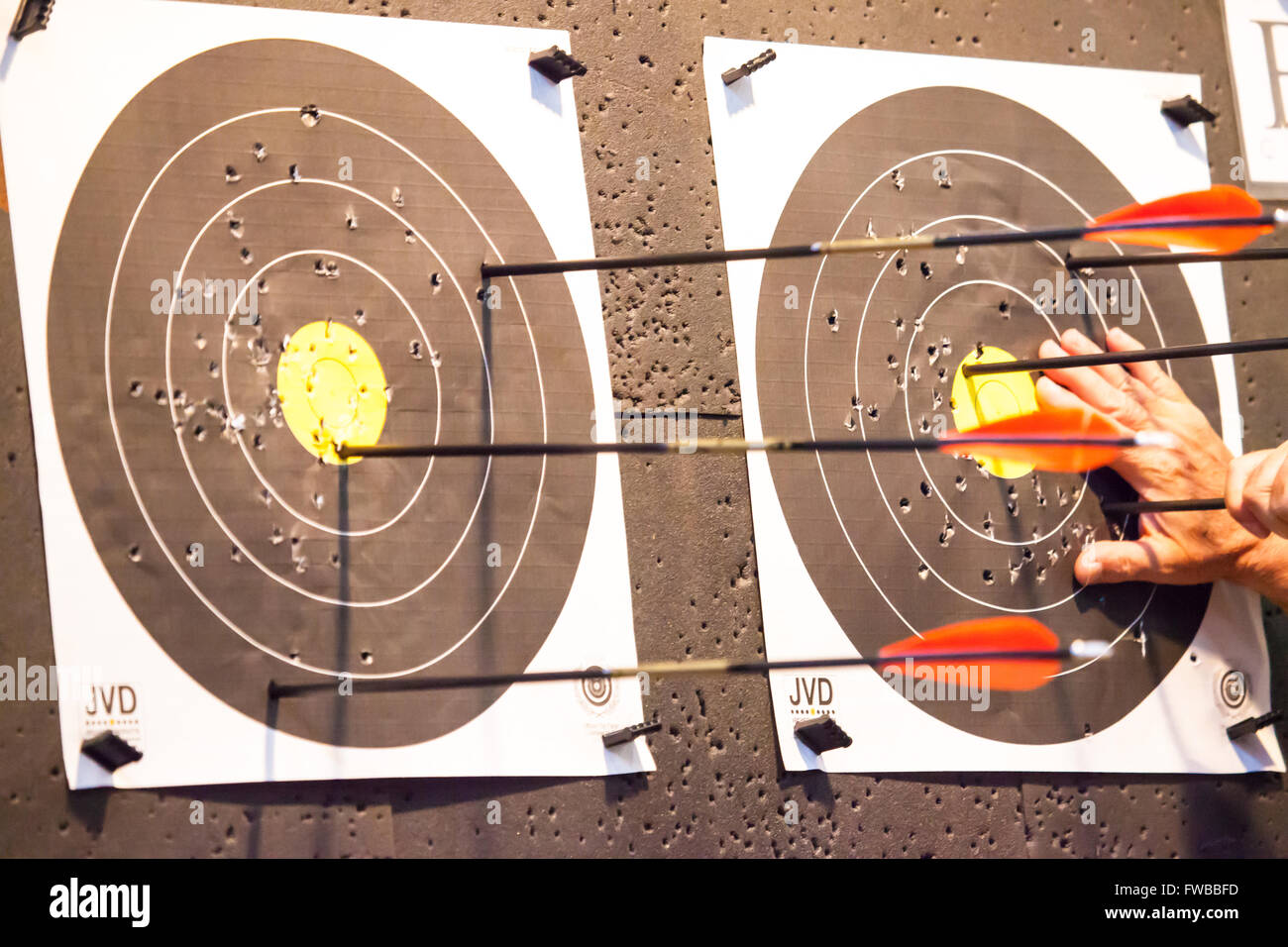 indoors archery match Stock Photo - Alamy