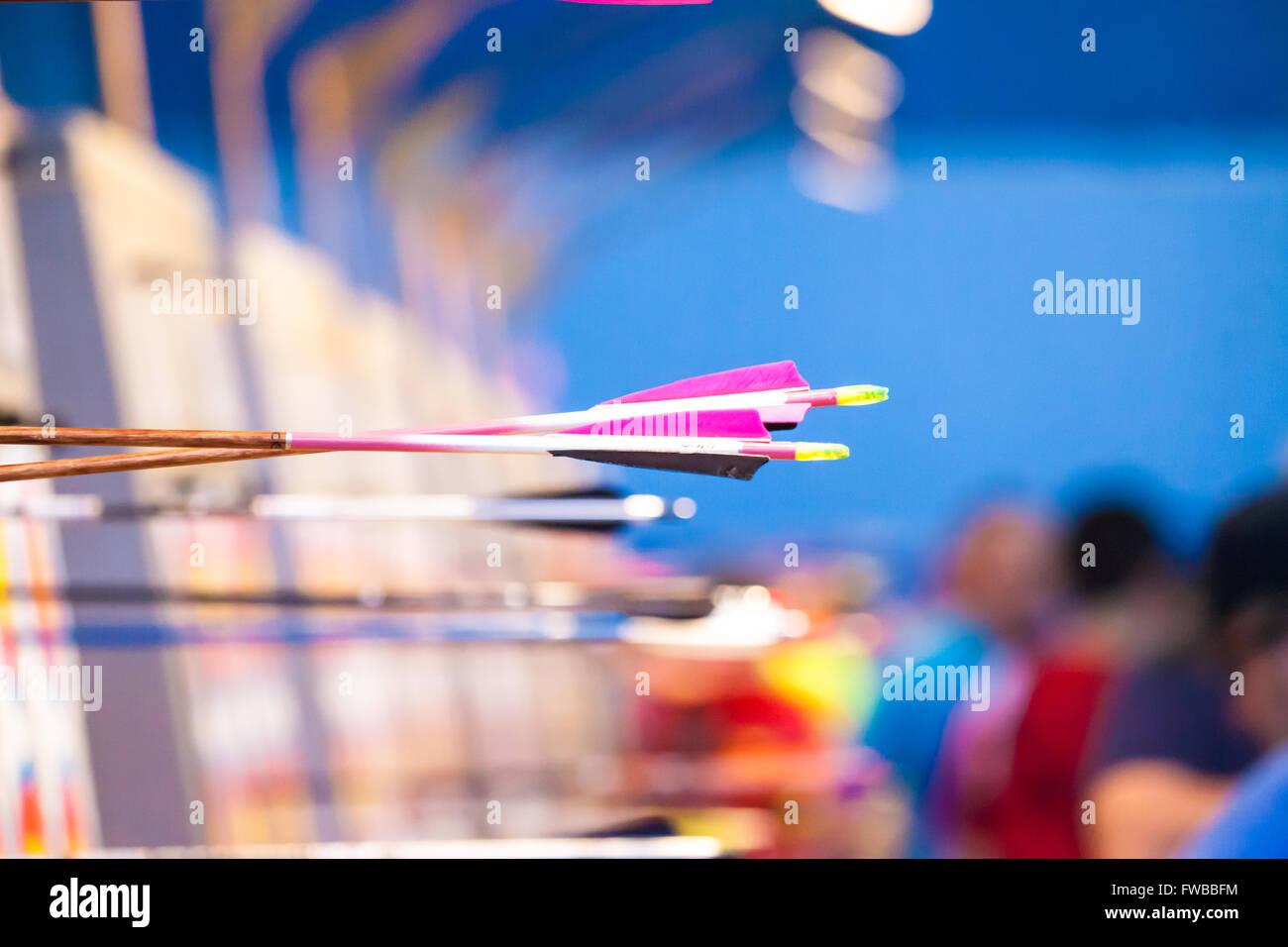 indoors archery match Stock Photo - Alamy