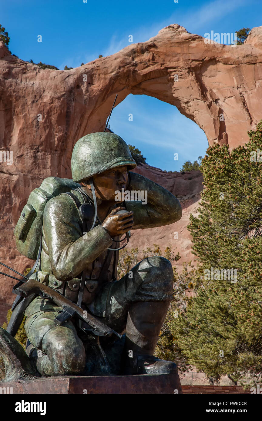 Code Talker Memorial Window Rock Arizona Stock Photo - Alamy