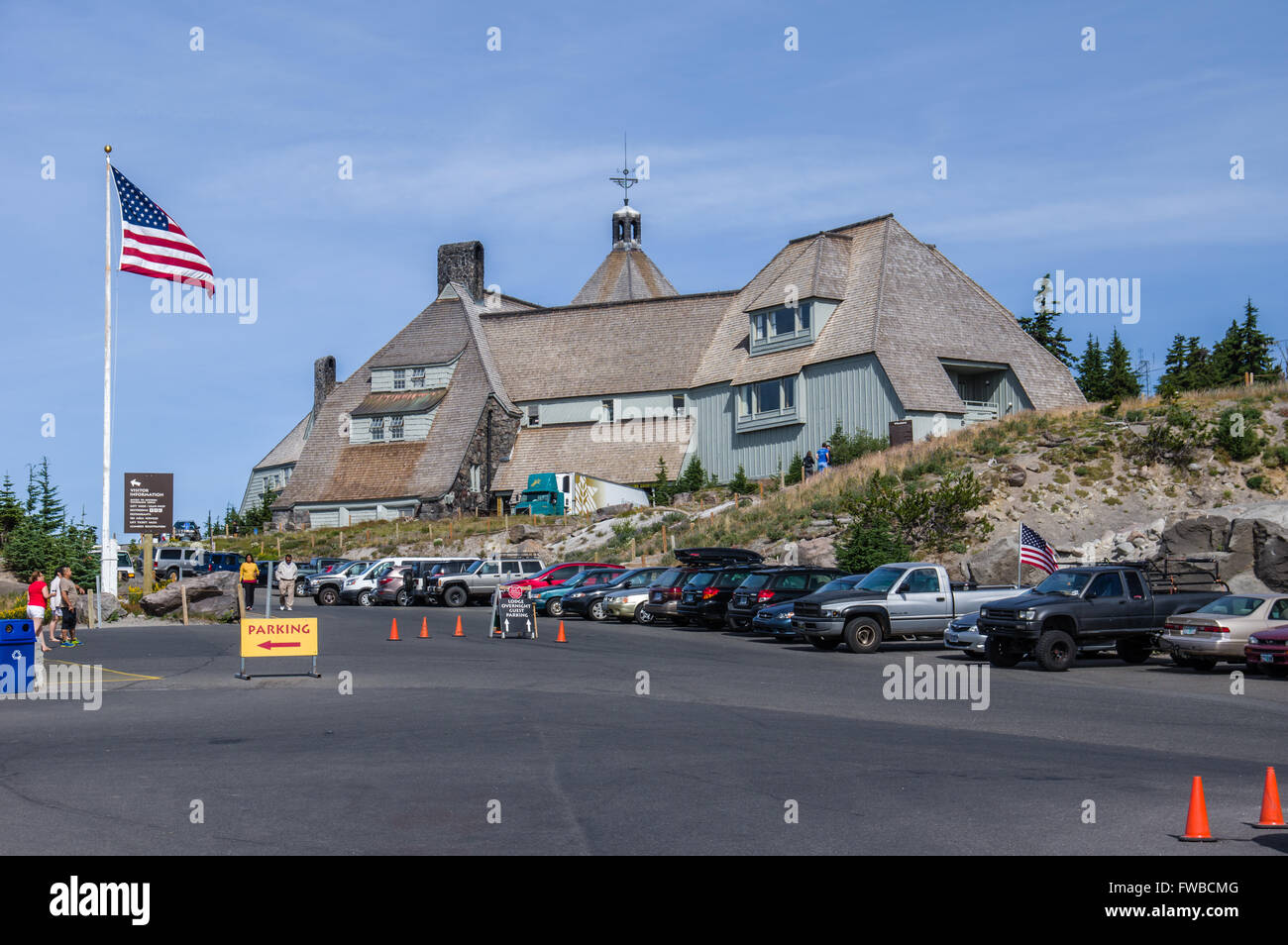 Historic Timberline Lodge on Mt Hood, Oregon Stock Photo - Alamy
