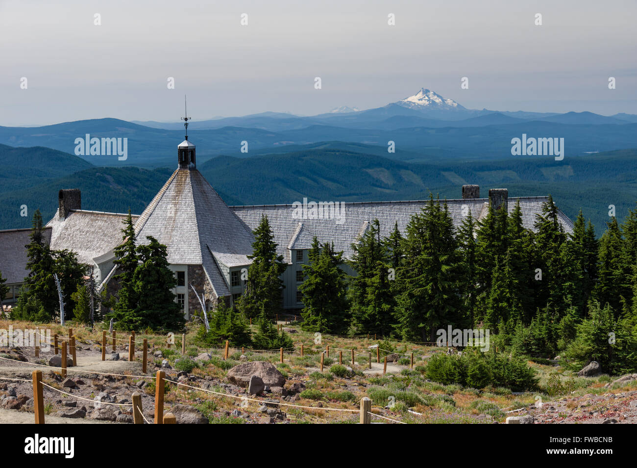 Historic Timberline Lodge on Mt Hood, Oregon Stock Photo - Alamy
