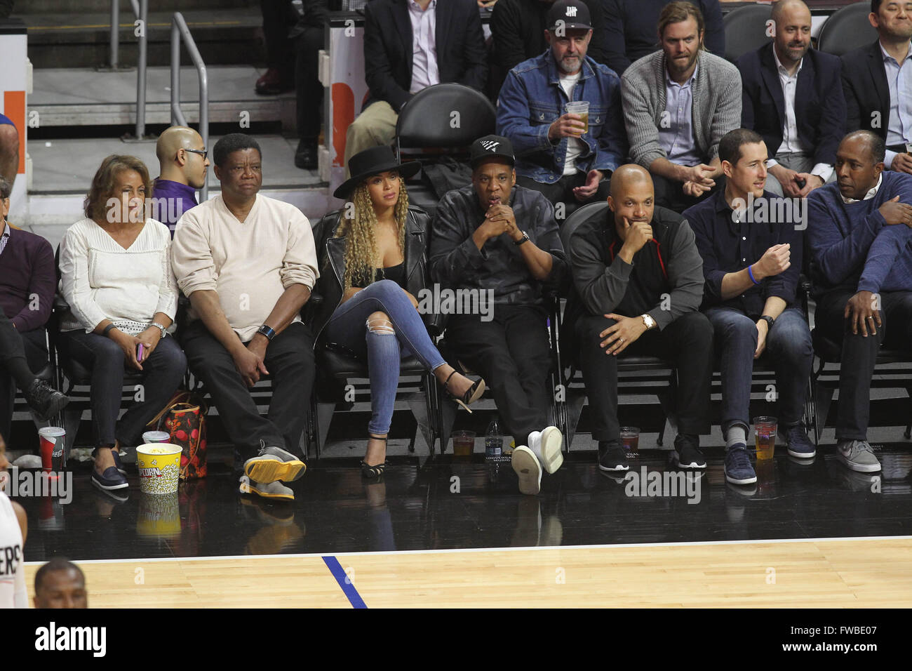 Celebrities at the Los Angeles Clippers game. The Los Angeles Clippers ...