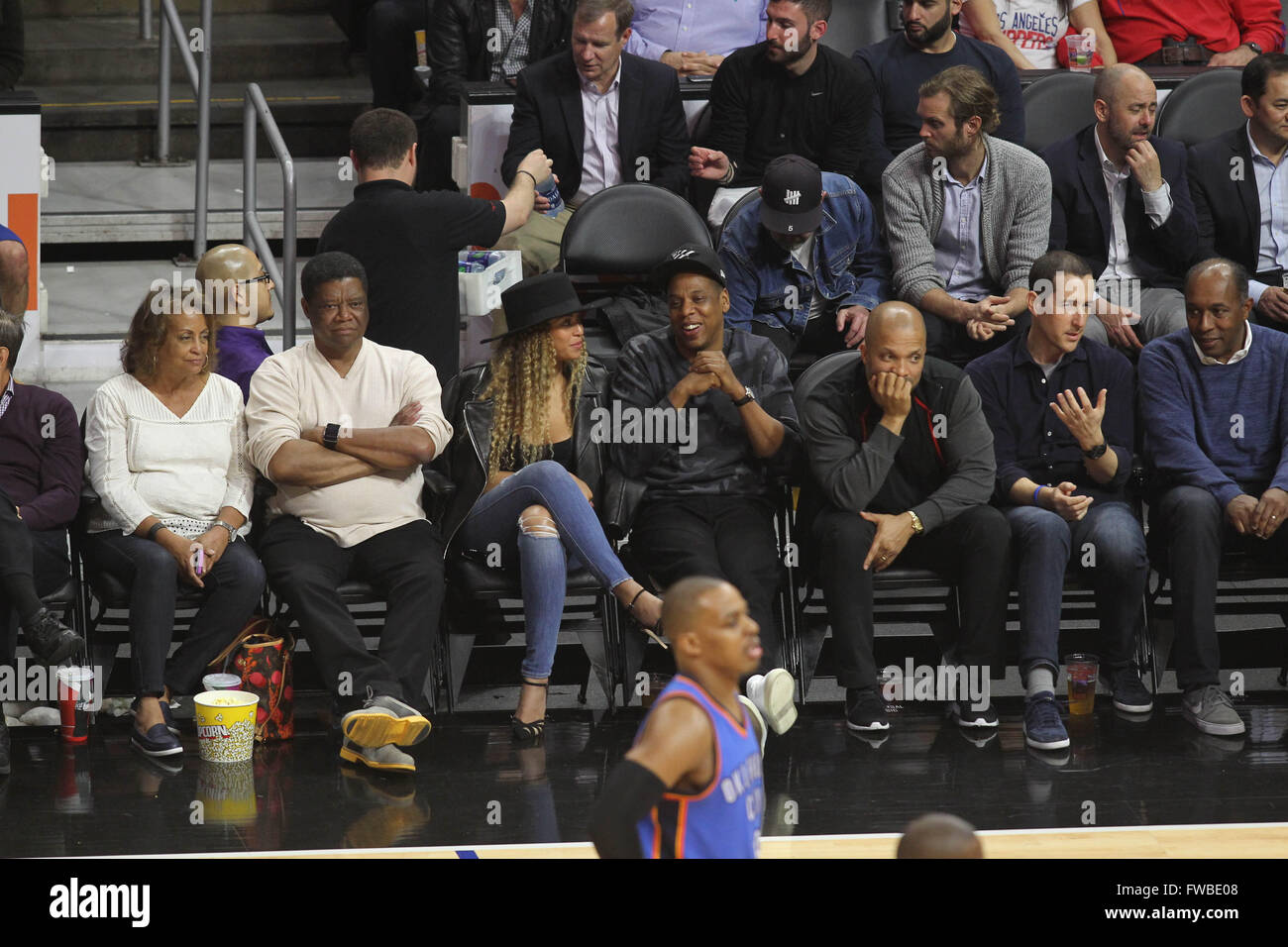 Celebrities at the Los Angeles Clippers game. The Los Angeles Clippers ...