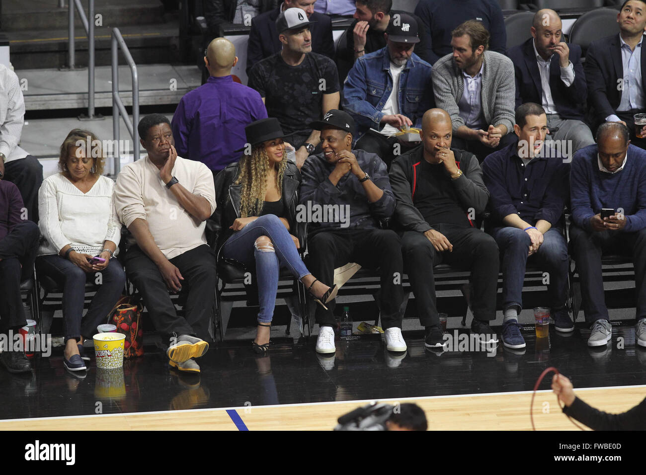 Celebrities at the Los Angeles Clippers game. The Los Angeles Clippers ...