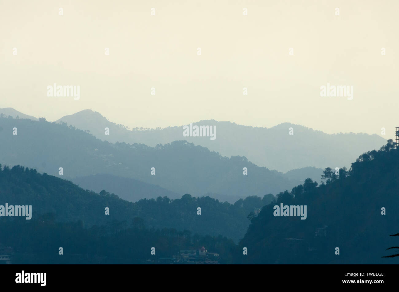 Misty hills, Simla, Himachal Pradesh, India Stock Photo - Alamy