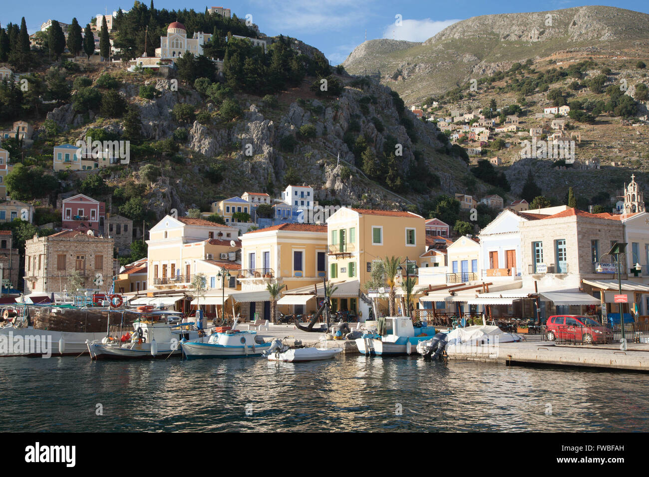 Symi harbour, Dodecanese Greece, Greek tourist resort ,Greek harbour ...