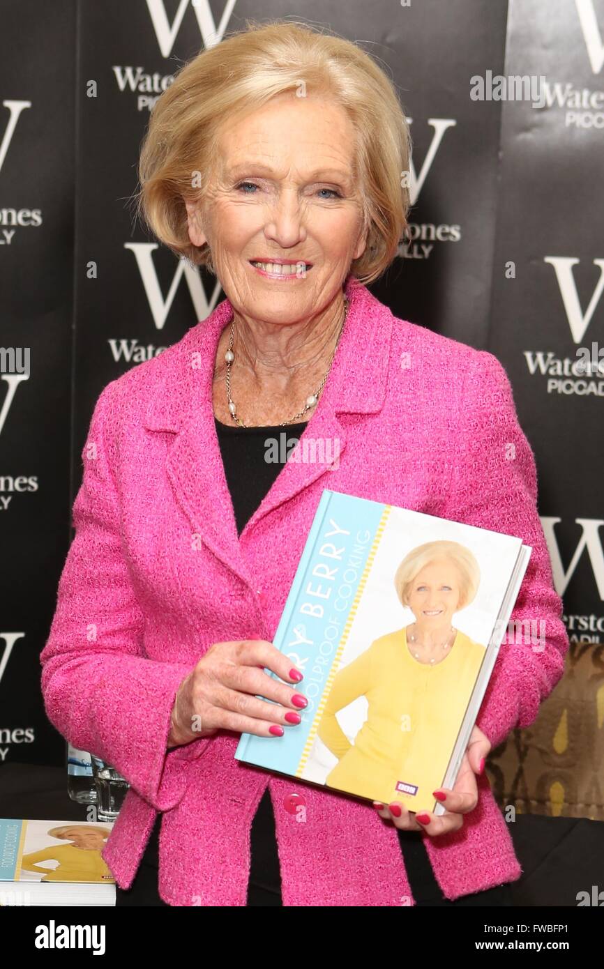 Mary Berry attends a book signing for her latest book 'Foolproof ...