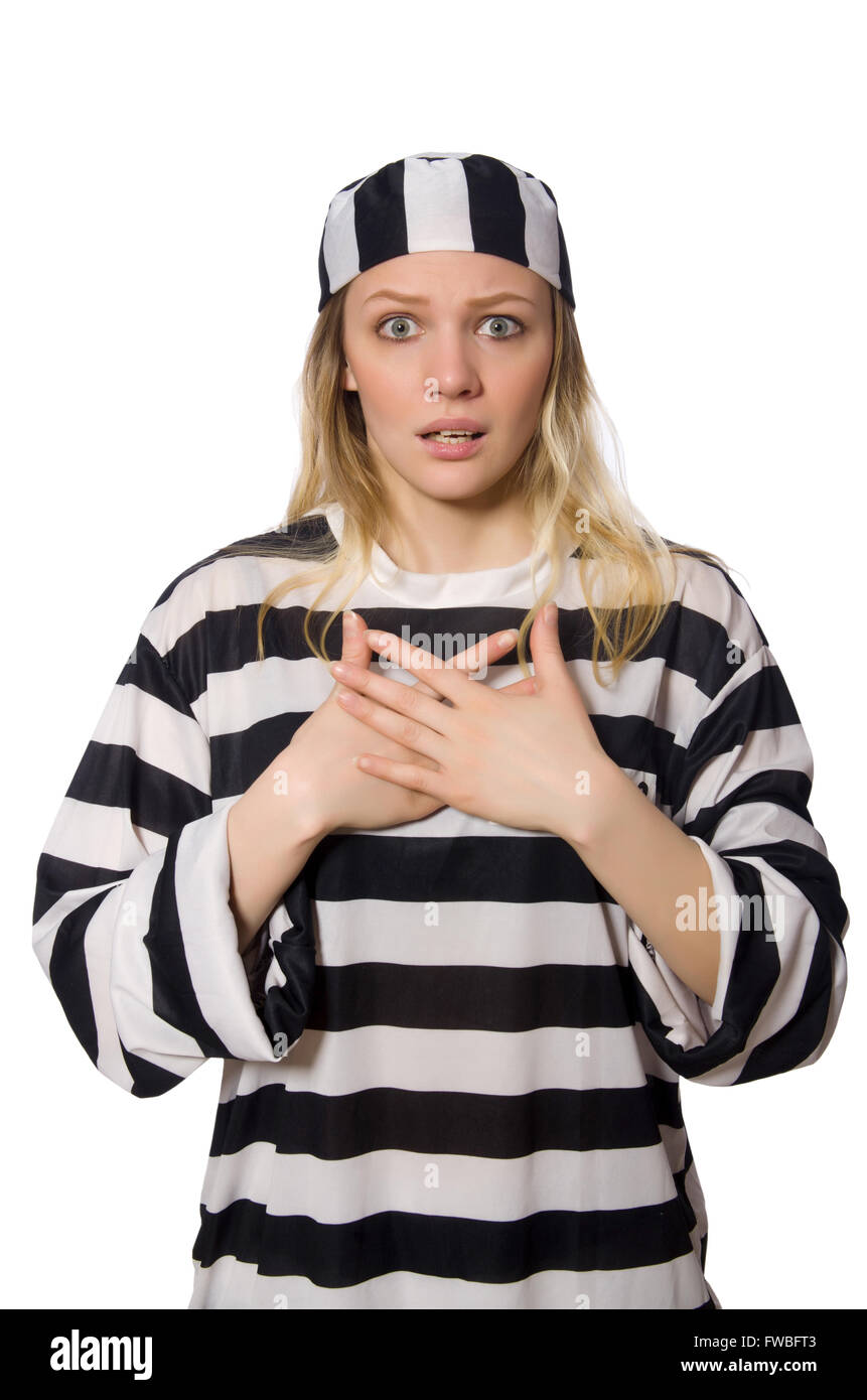 Prisoner isolated on the white background Stock Photo - Alamy