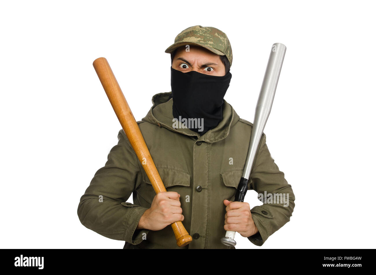 Balaclava man baseball bat hi-res stock photography and images - Alamy