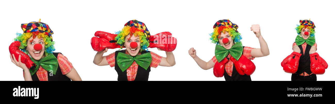 Clown in various poses isolated on white Stock Photo - Alamy