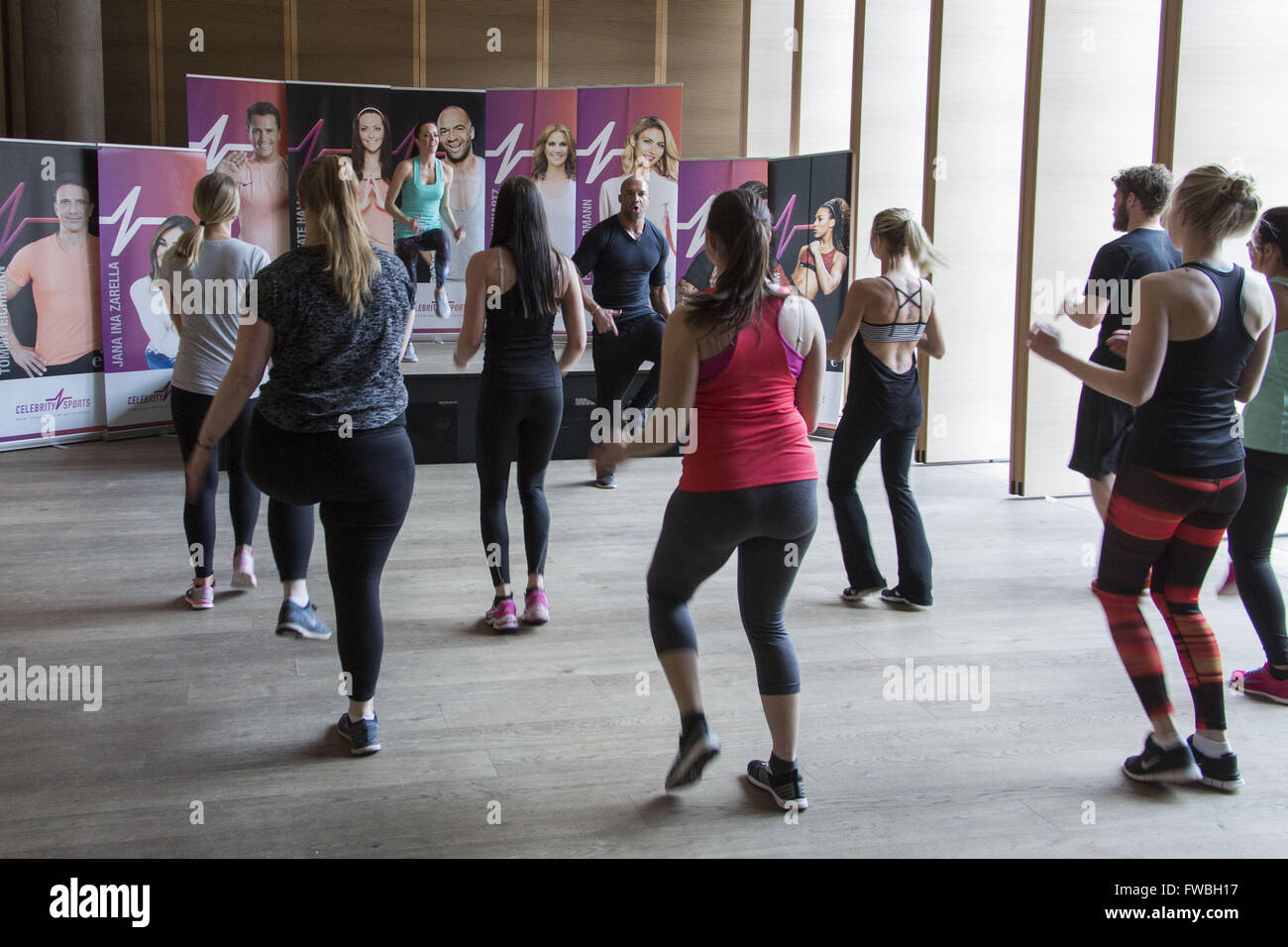 Celebrities promoting their new company "Celebrity Sports" at Edel ...