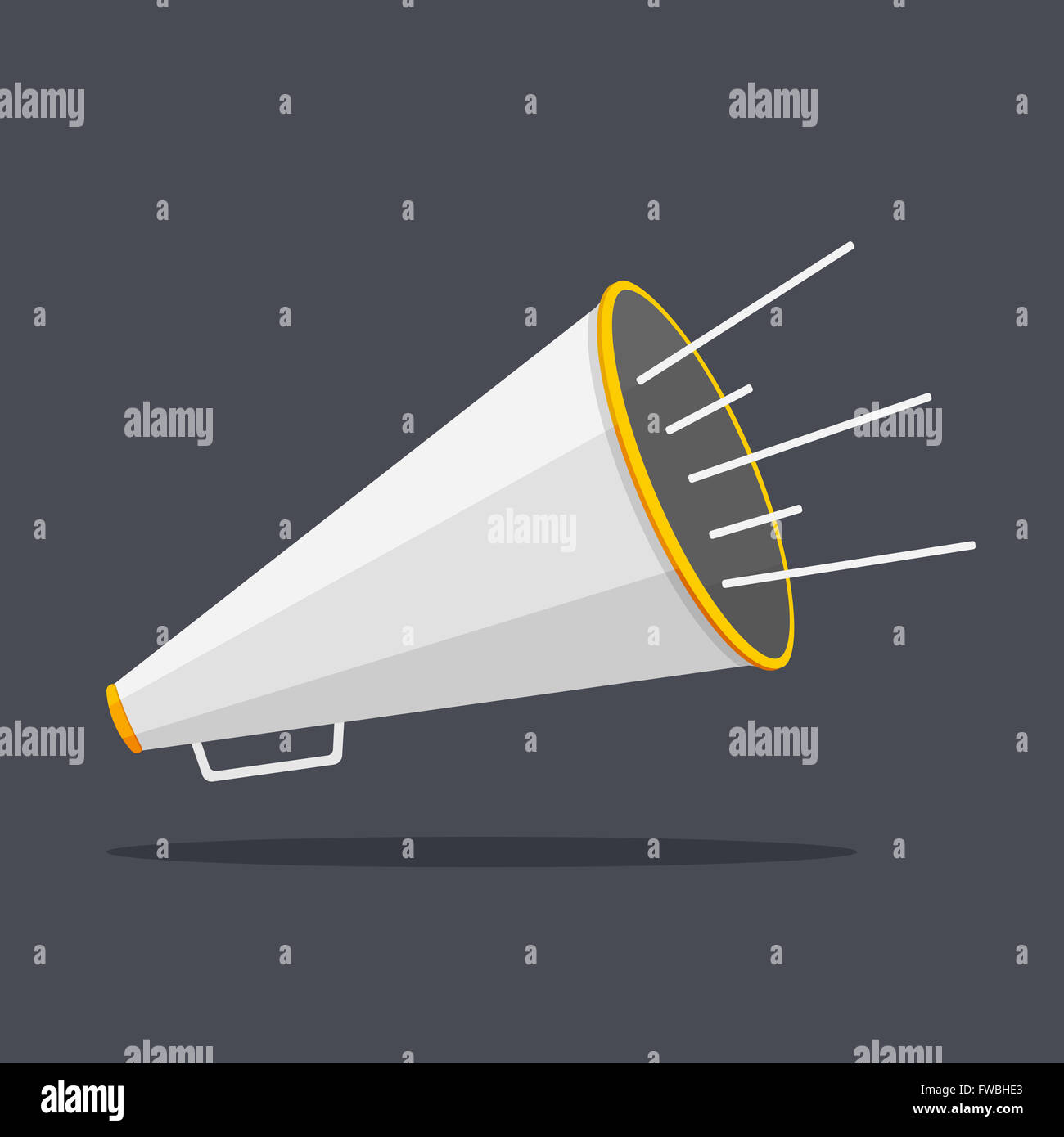 Megaphone, flat design Stock Photo - Alamy
