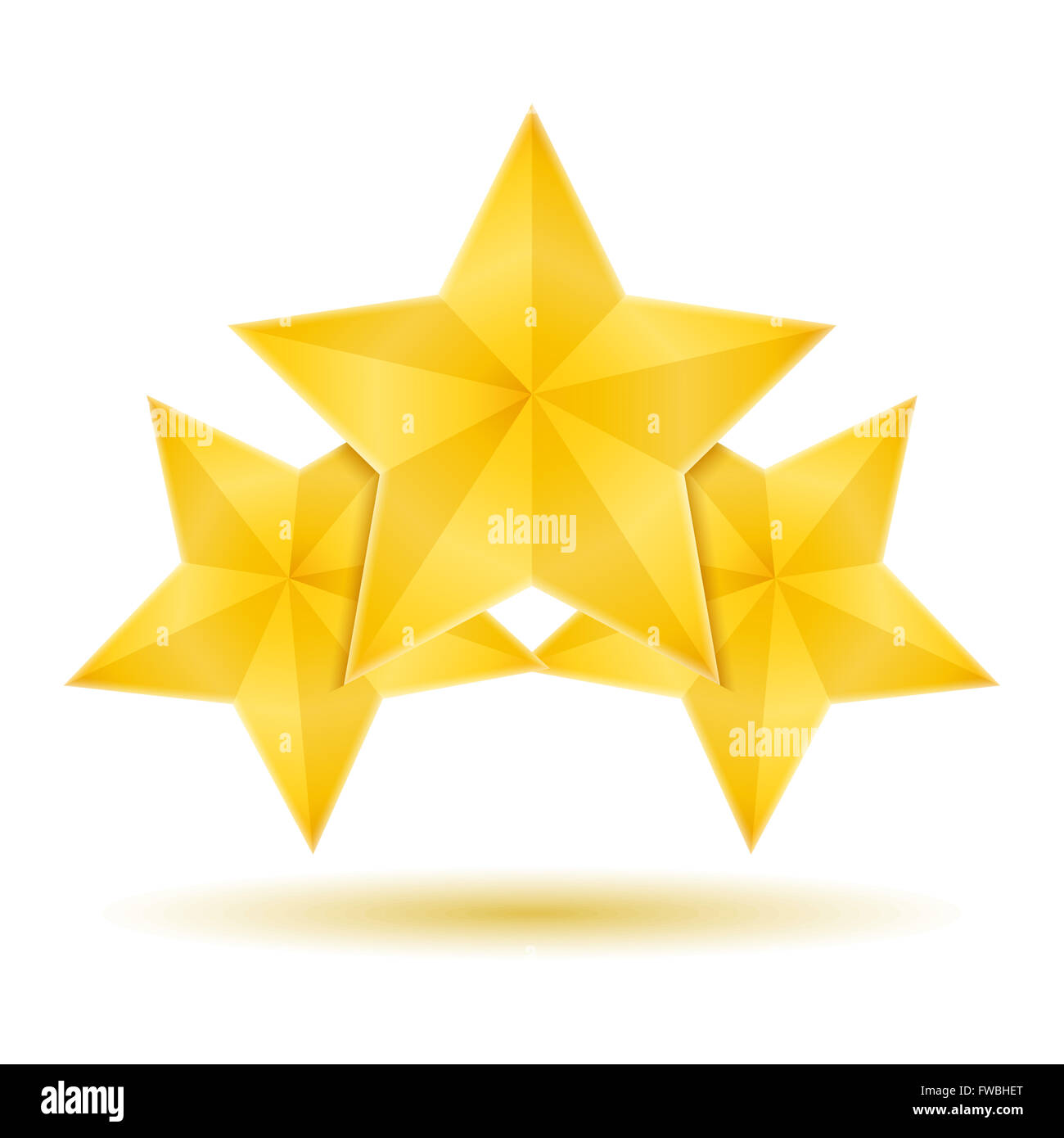Three golden stars Stock Photo - Alamy