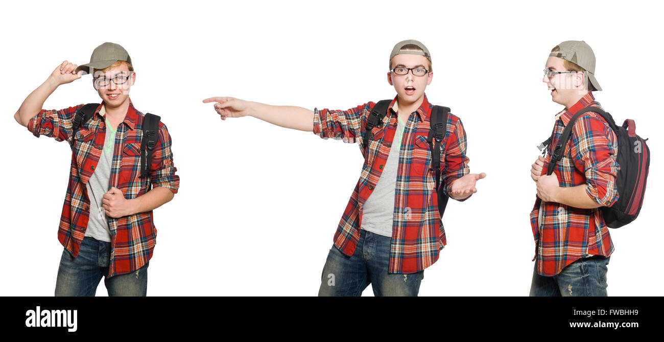 Composite photo of student with books Stock Photo - Alamy