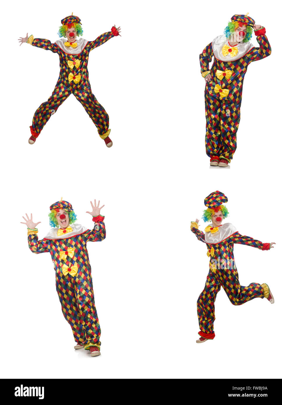Set of clown photos isolated on white Stock Photo - Alamy