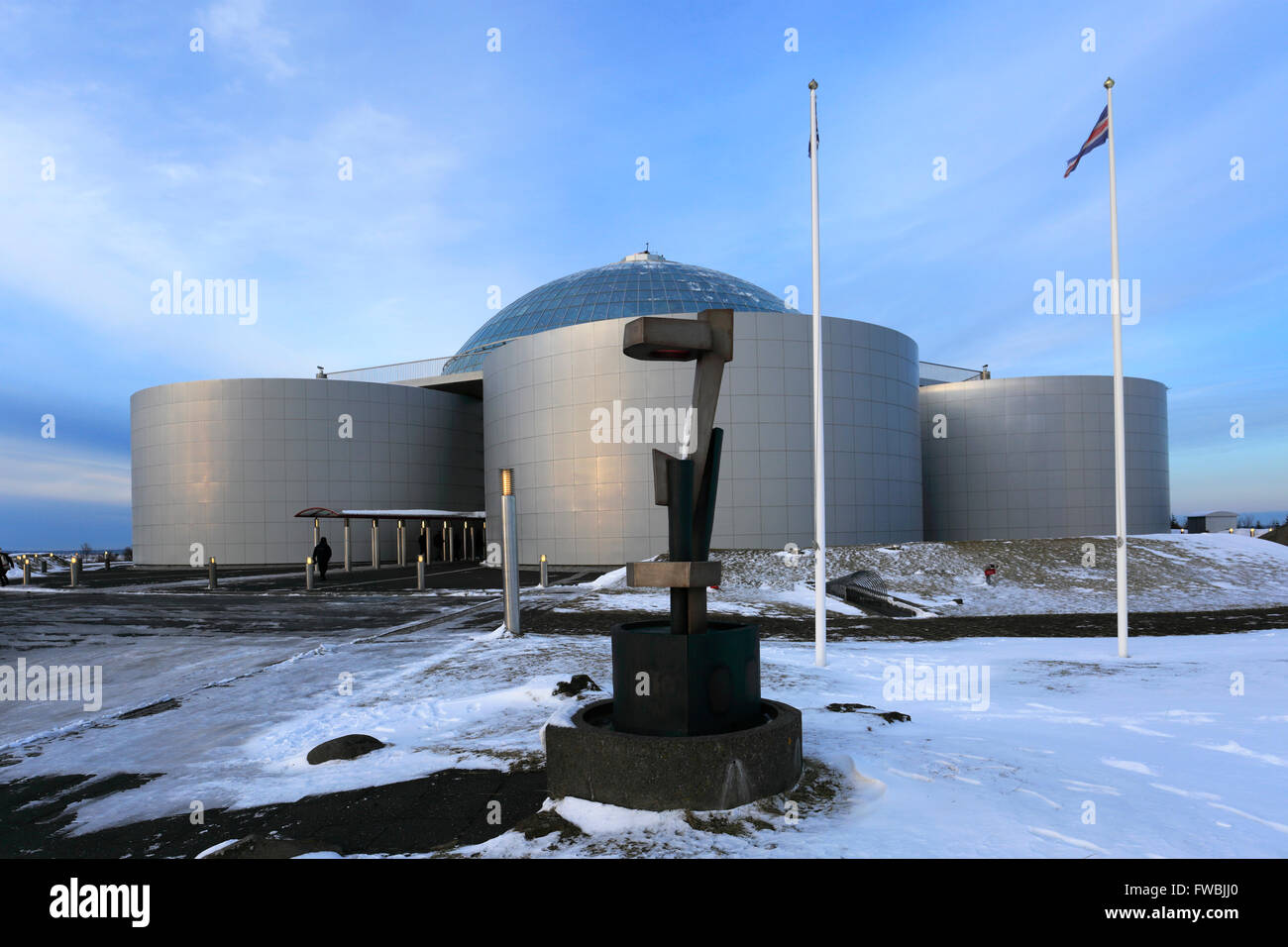 Winter snow, the Perlan building, Reykjavik city, Iceland Stock Photo ...