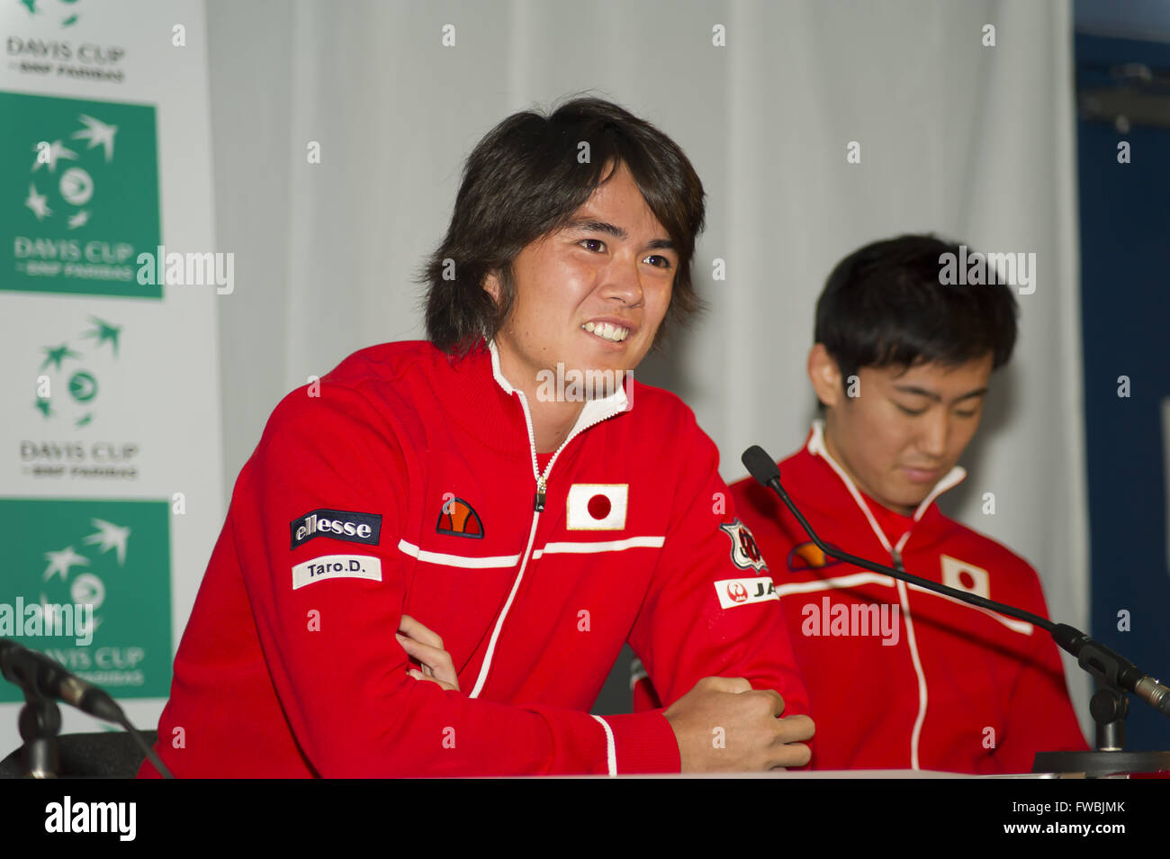 Davis Cup - First Practice Day - Press Conference Featuring: Taro ...