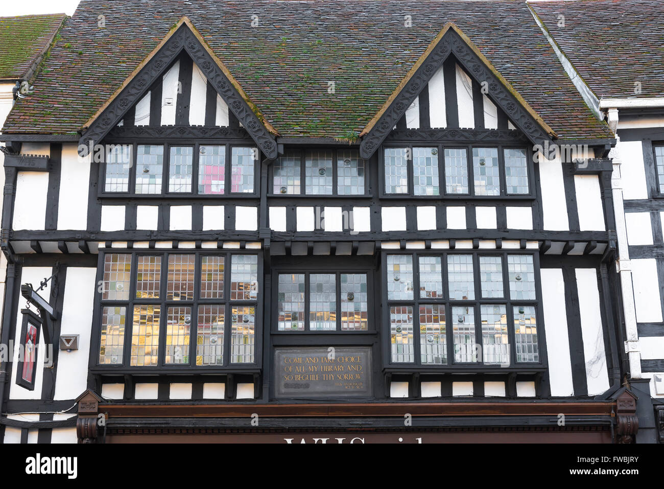 Medieval half timbered, view of a typical medieval half timbered ...