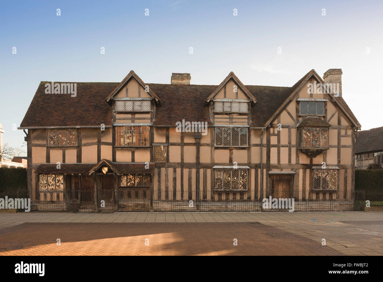 Shakespeare birthplace, view of the house in which William Shakespeare ...