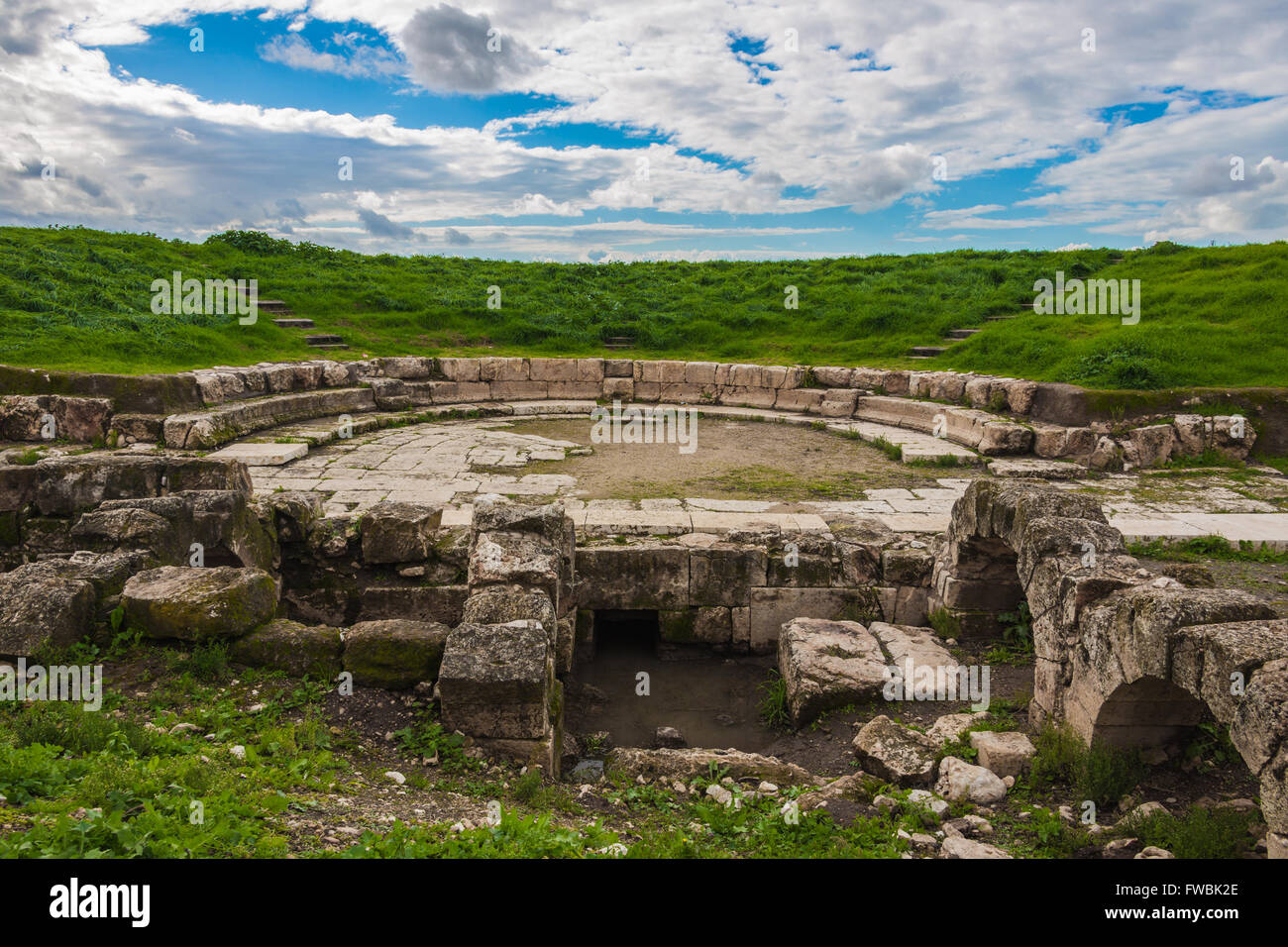 ancient stone ruins on the background of cloudy sky Stock Photo - Alamy