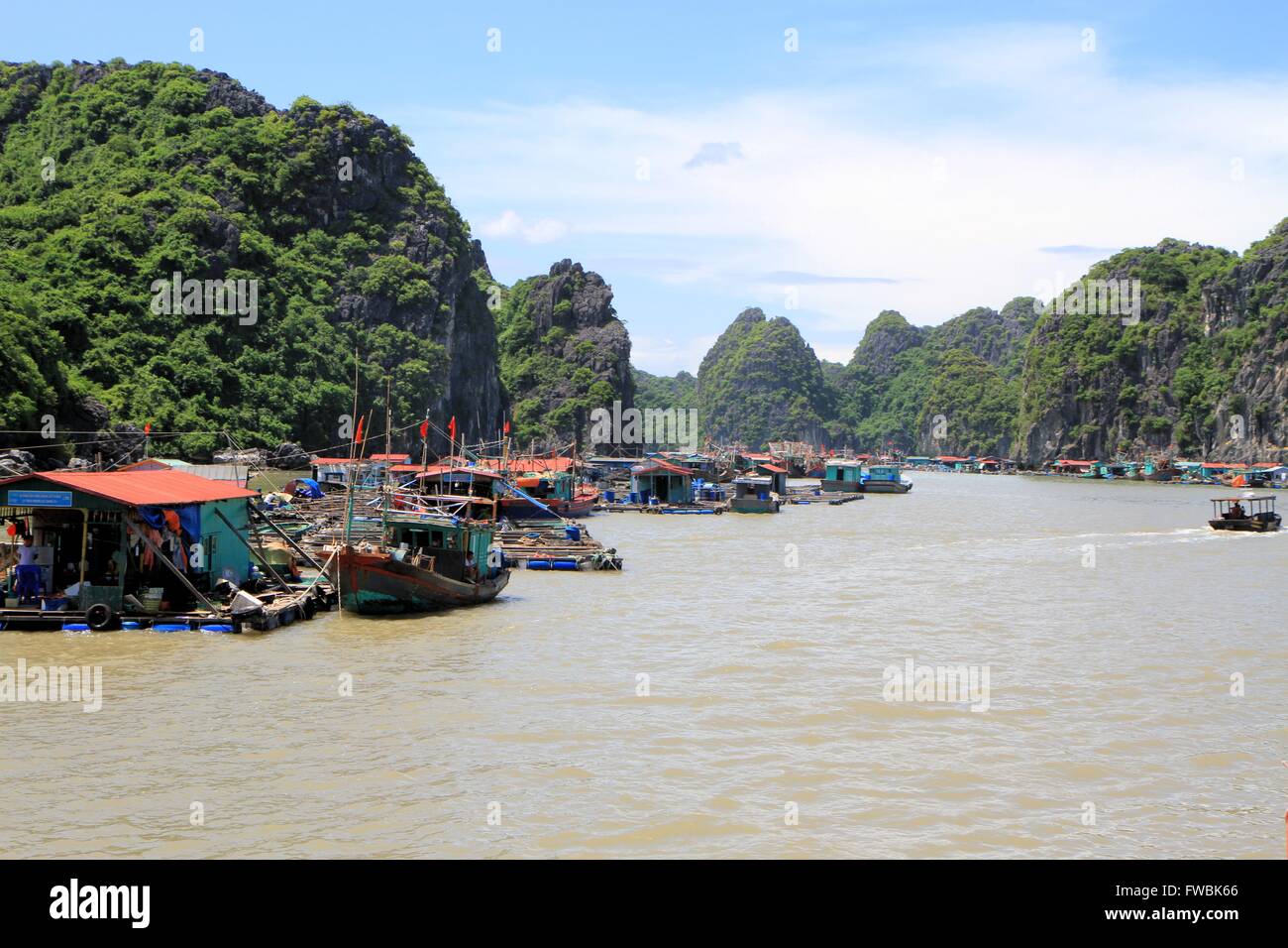 Floating village, Halong bay, UNESCO World Heritage Site, Vietnam, Asia ...