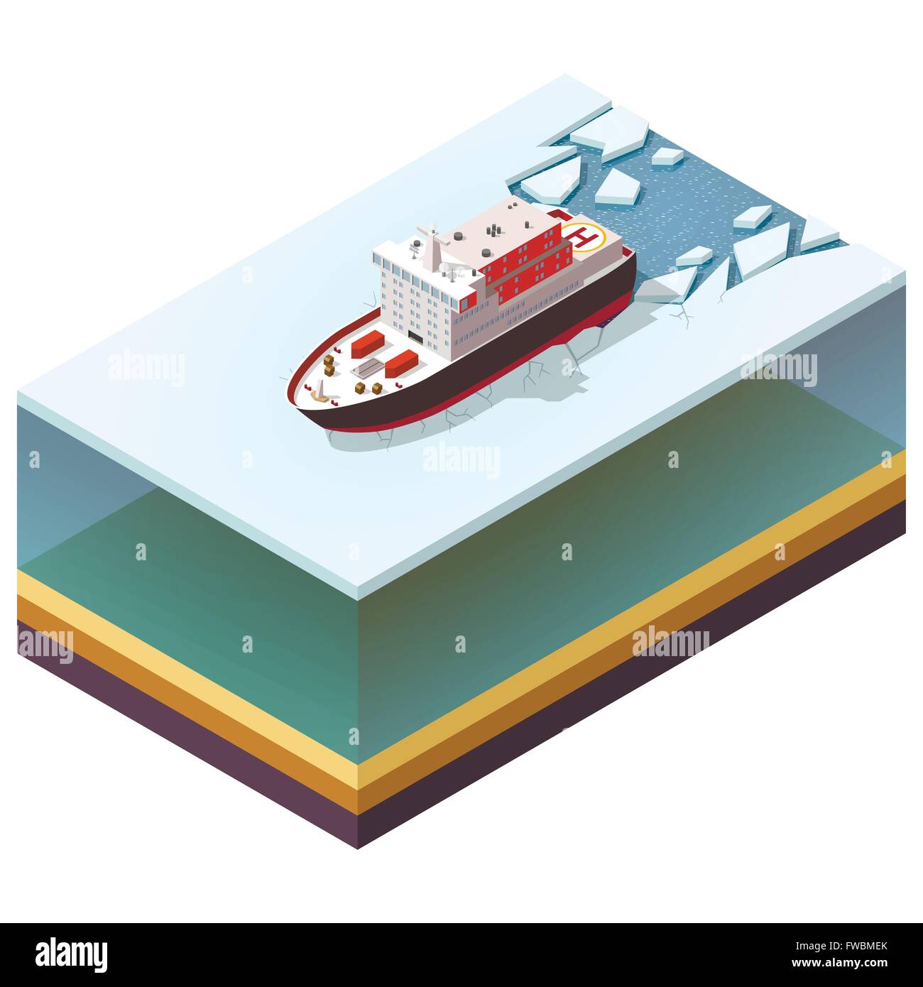 Powered icebreaker Stock Vector Images - Alamy