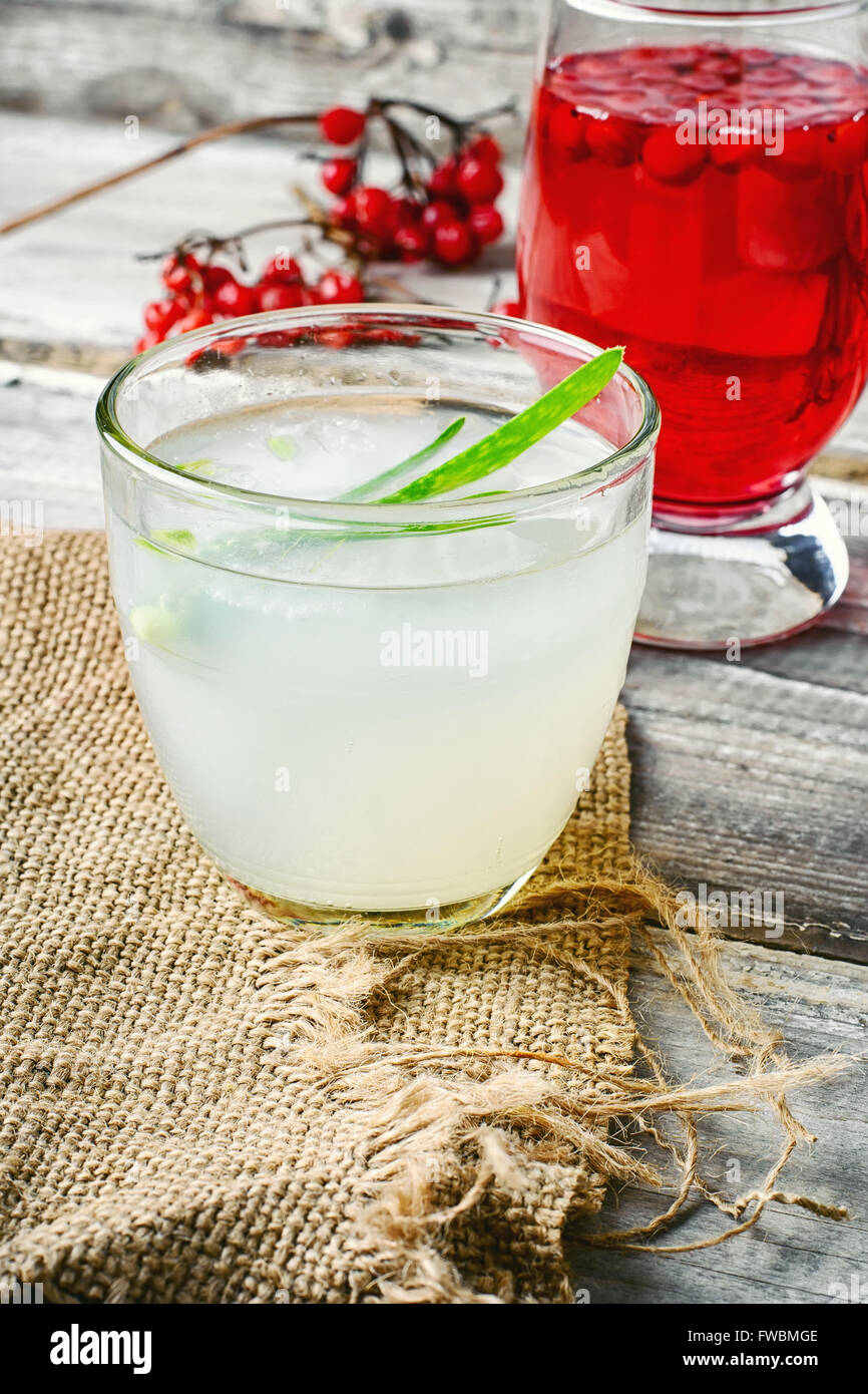 refreshing healthy drink from red leaf medical Stock Photo - Alamy
