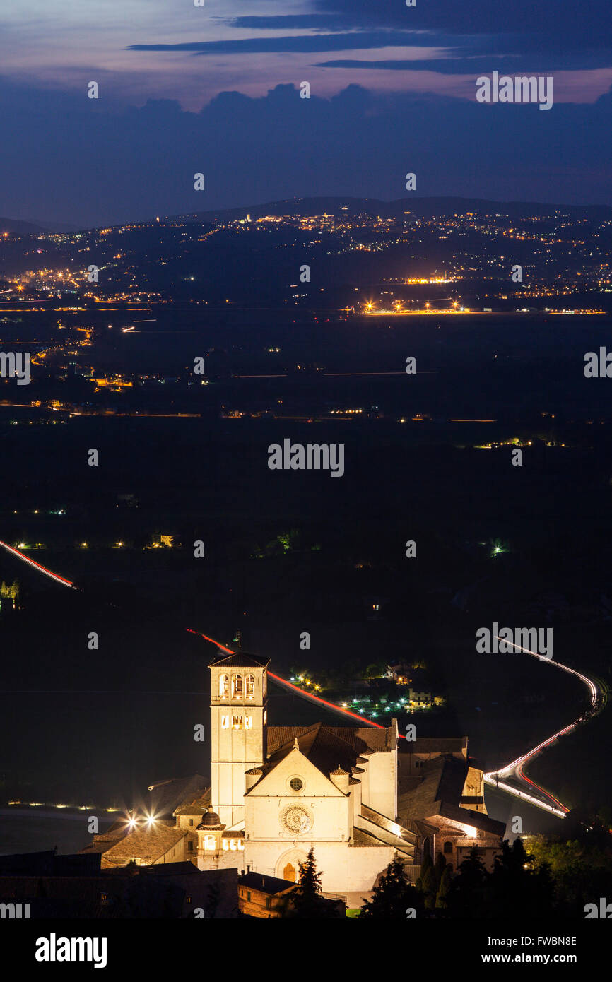 Basilica of St. Francis of Assisi at night Stock Photo - Alamy