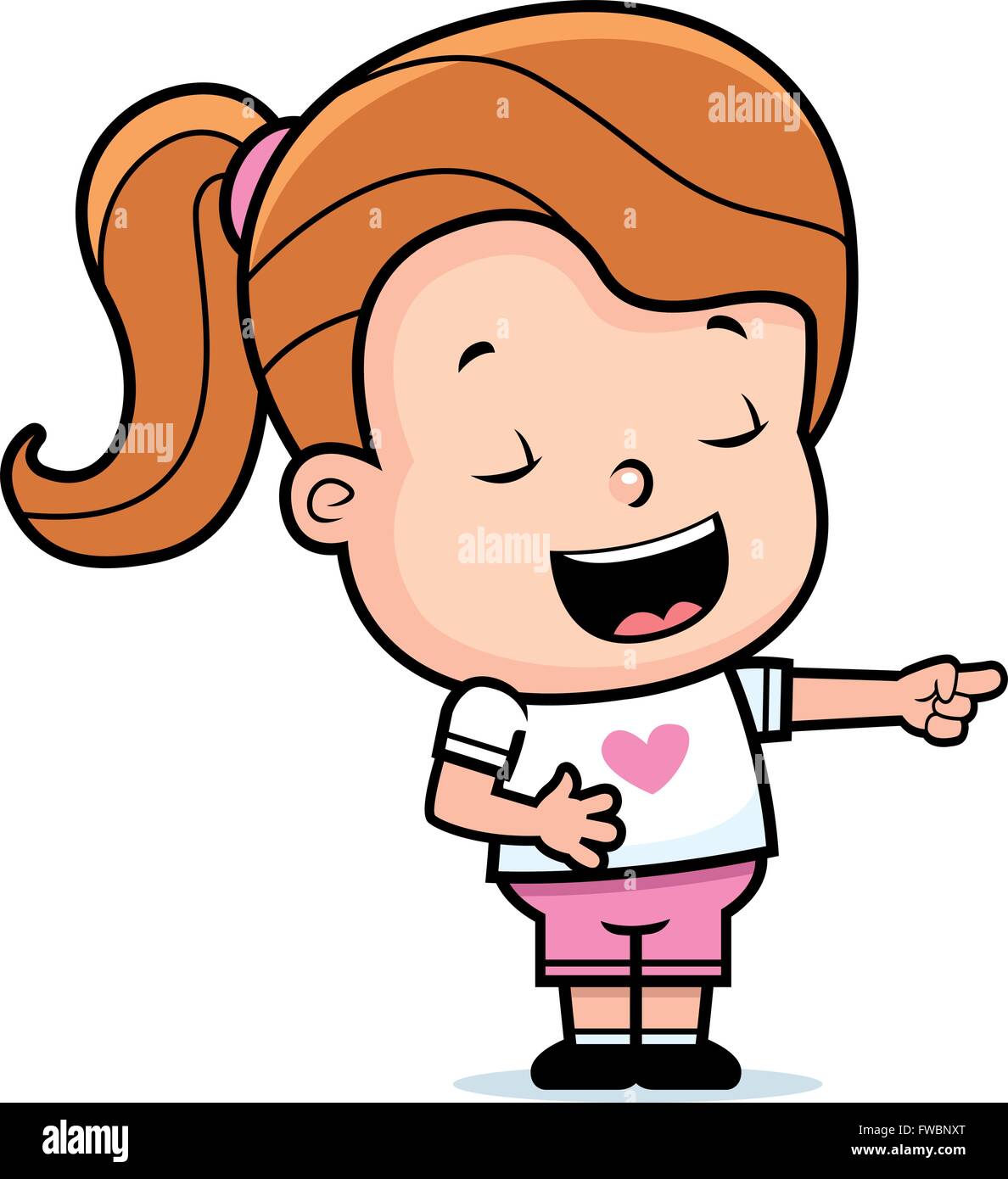 A happy cartoon toddler laughing and pointing Stock Vector Image & Art ...