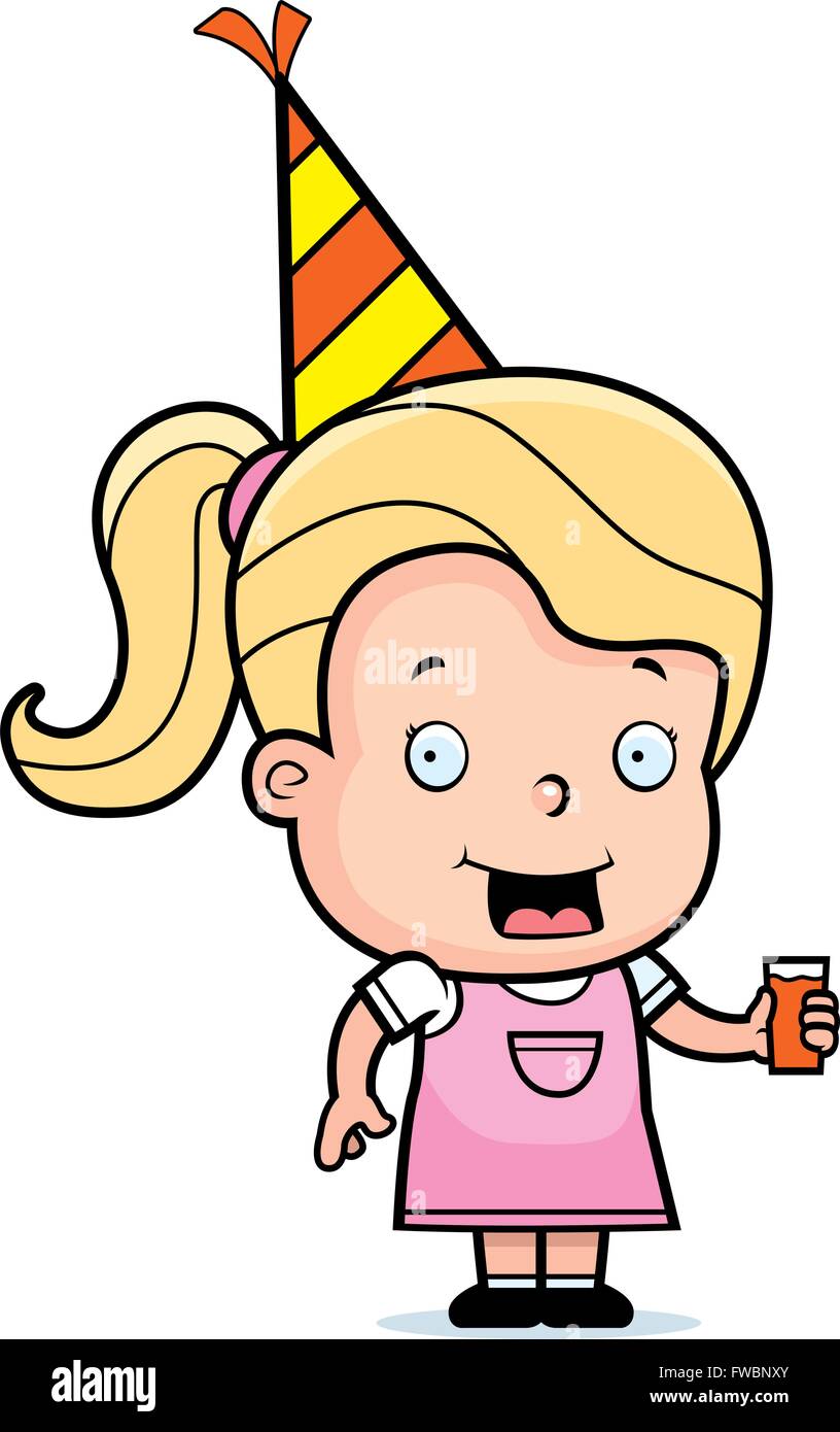 A happy cartoon toddler with a party hat on Stock Vector Image & Art ...