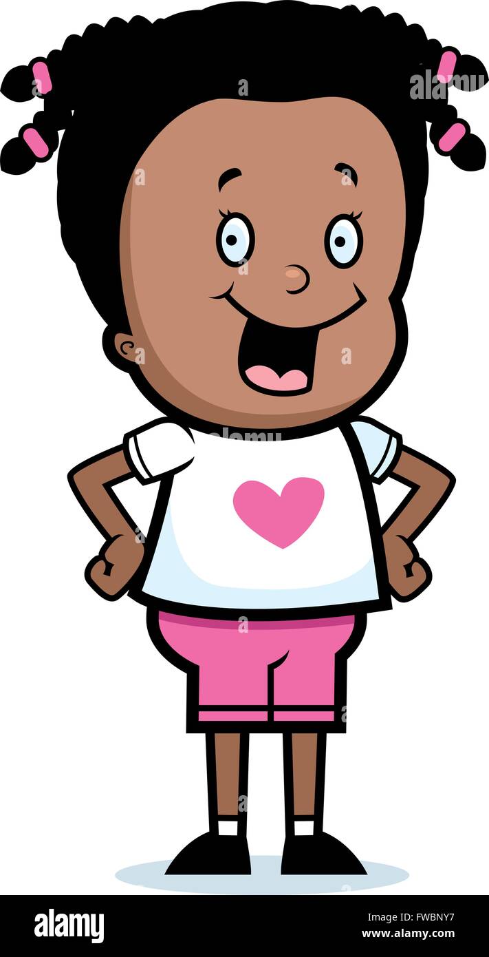 A happy cartoon child standing and smiling Stock Vector Image & Art - Alamy