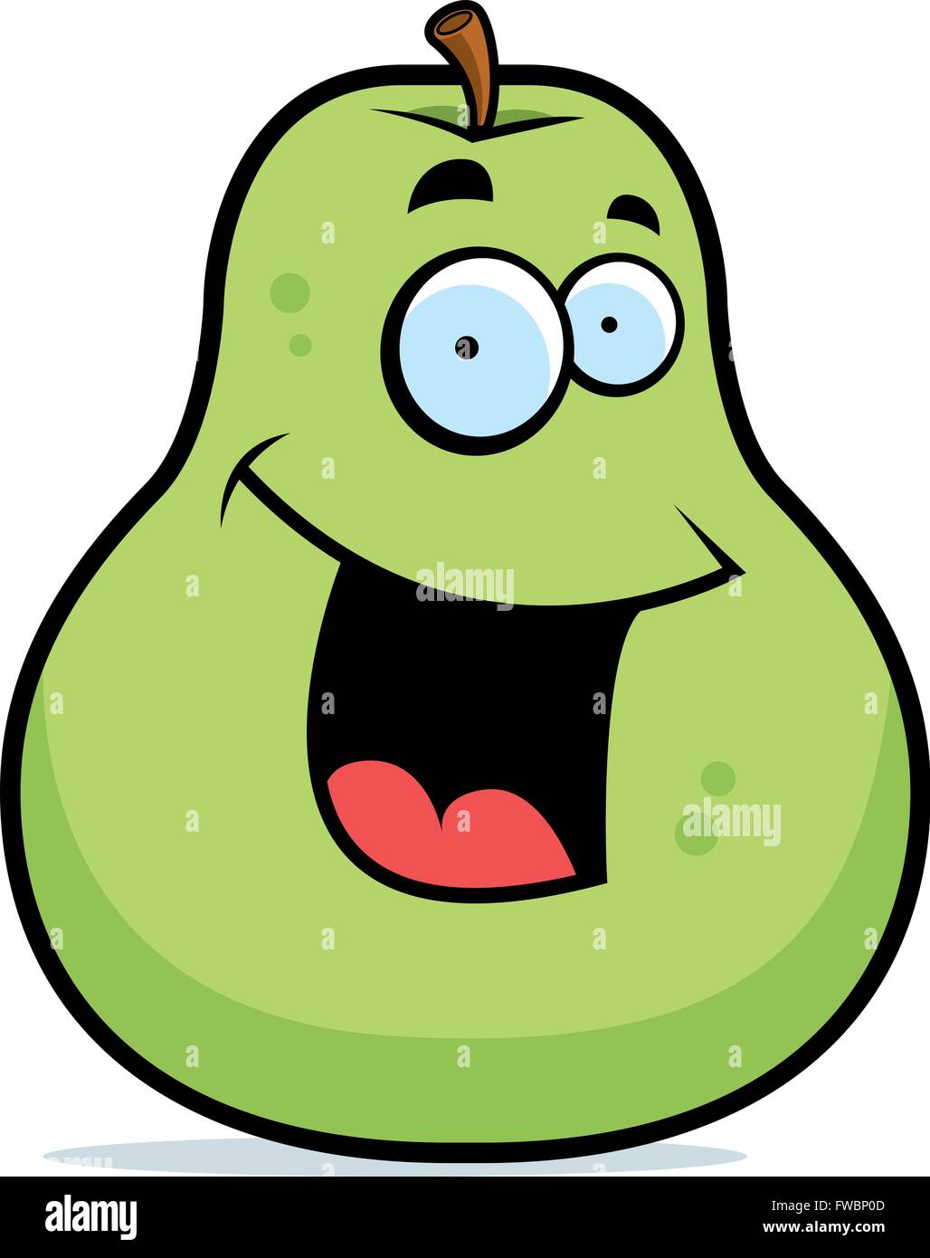 A cartoon green pear smiling and happy Stock Vector Image & Art - Alamy