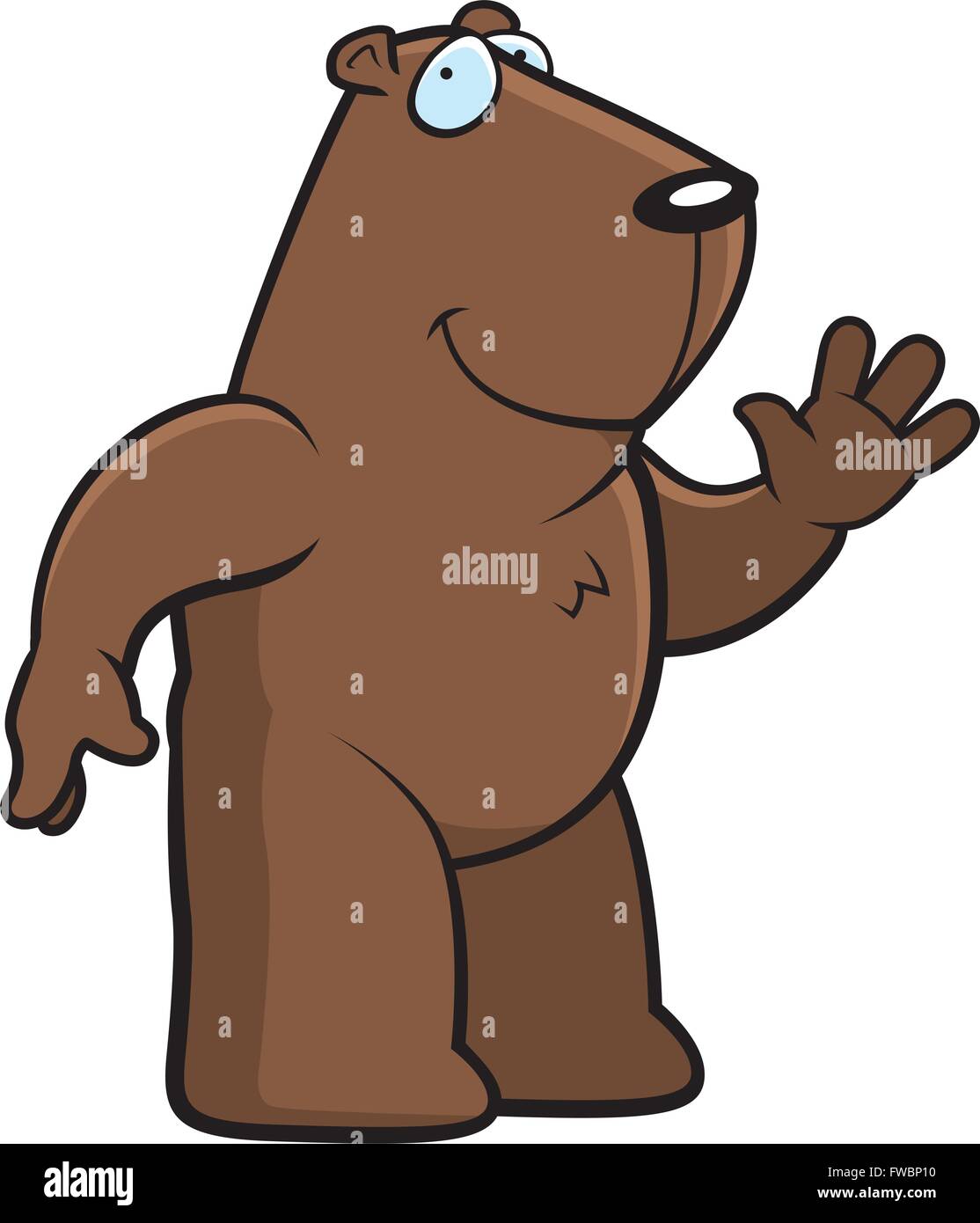 A happy cartoon groundhog waving and smiling Stock Vector Image & Art ...