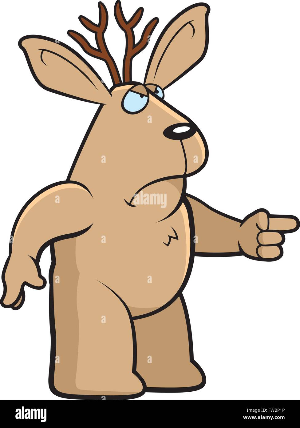 A cartoon jackalope with an angry expression Stock Vector Image & Art ...