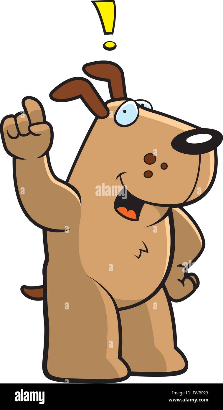 A happy cartoon dog with an idea Stock Vector Image & Art - Alamy