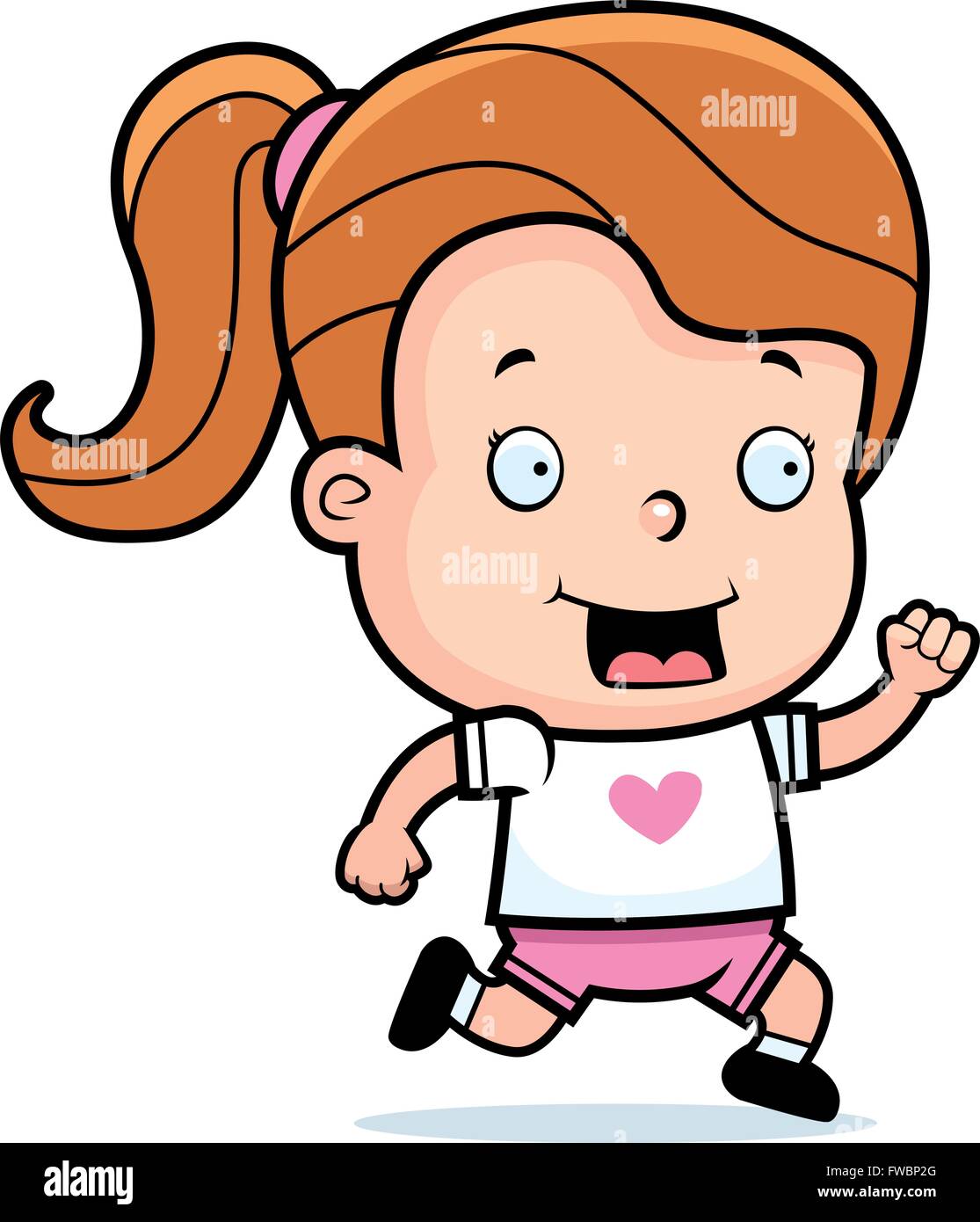 A happy cartoon toddler running and smiling Stock Vector Image & Art ...