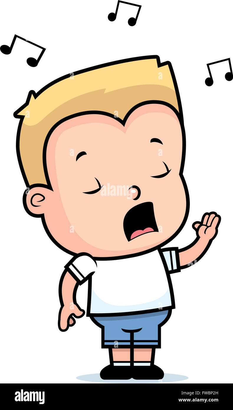 Singing the song Stock Vector Images - Alamy