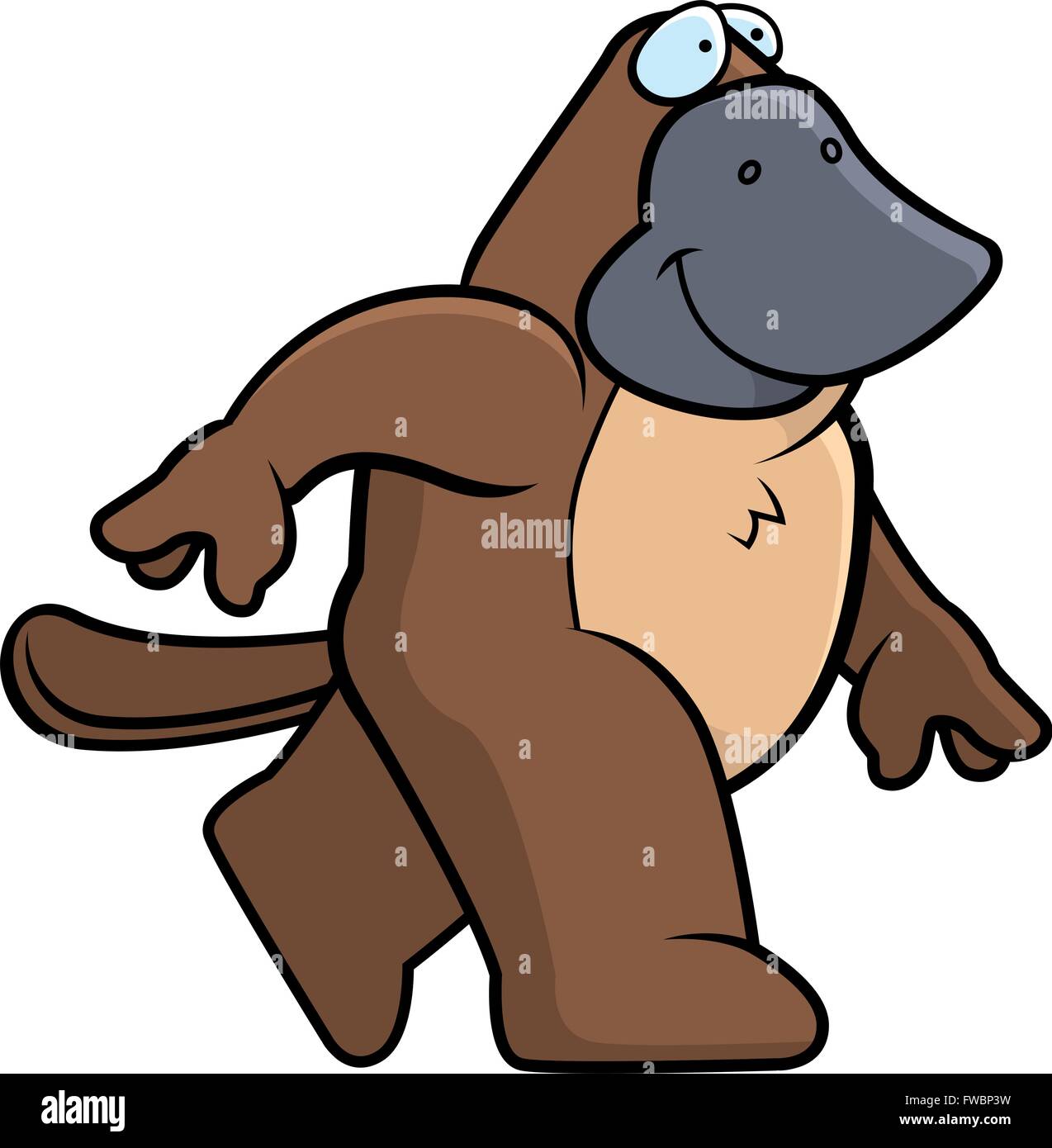 A happy cartoon platypus walking and smiling Stock Vector Image & Art ...