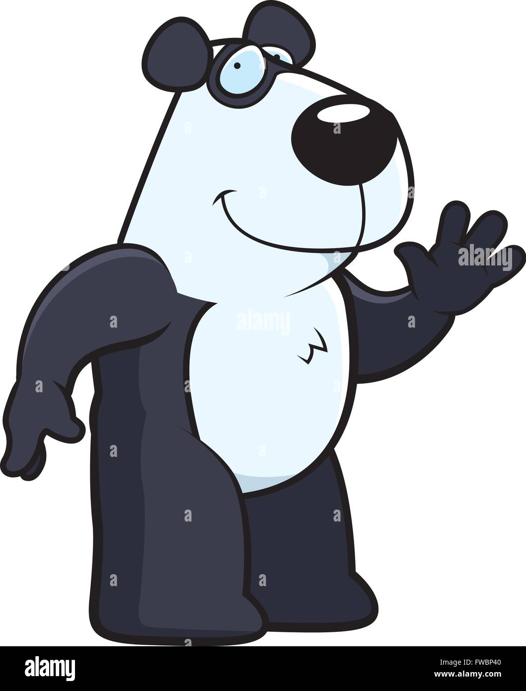 A happy cartoon panda waving and smiling Stock Vector Image & Art - Alamy