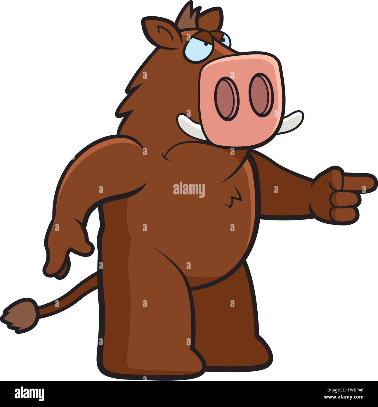 Cartoon illustration wild pig boar hi-res stock photography and images ...