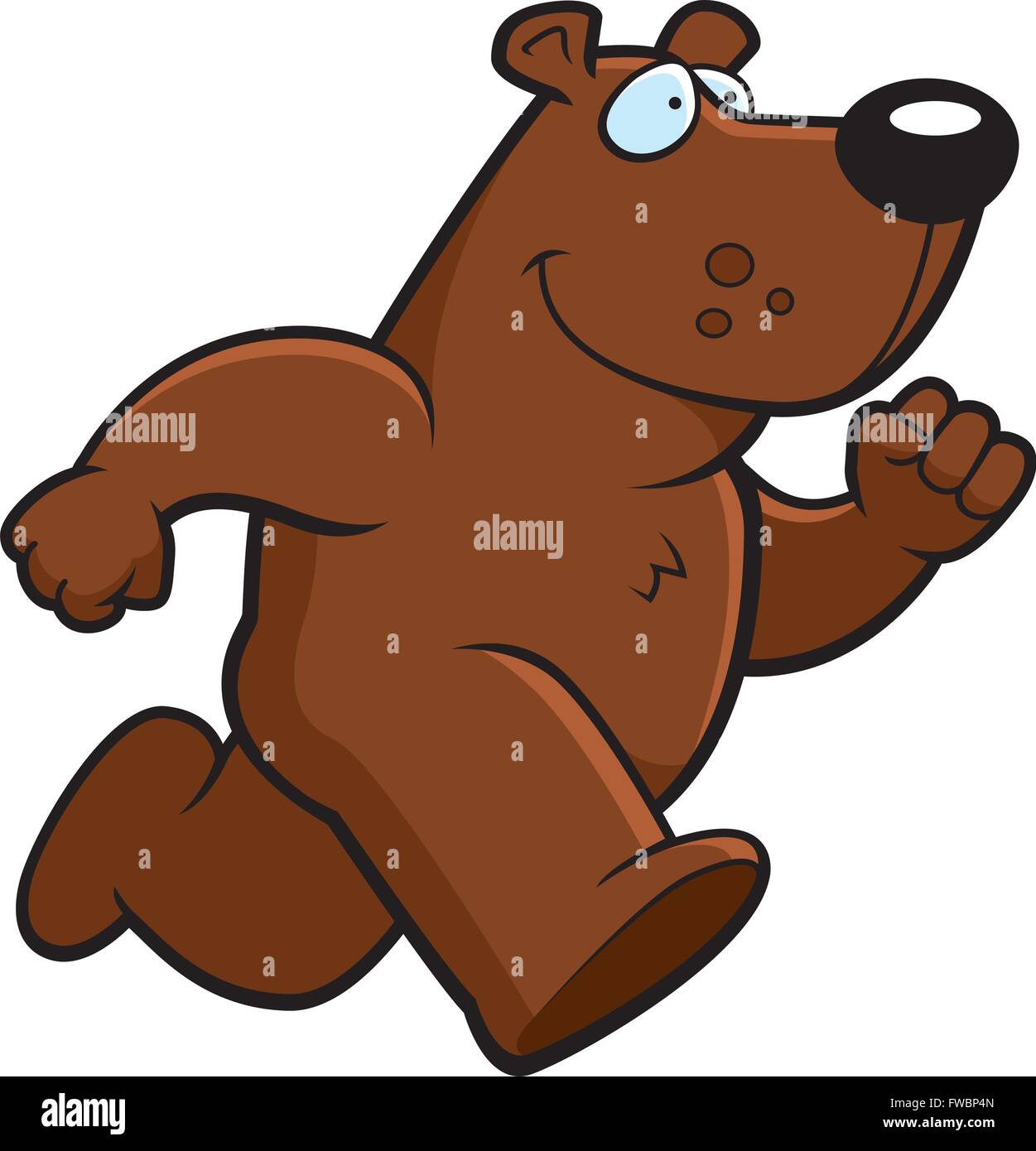 A happy cartoon bear running and smiling Stock Vector Image & Art - Alamy