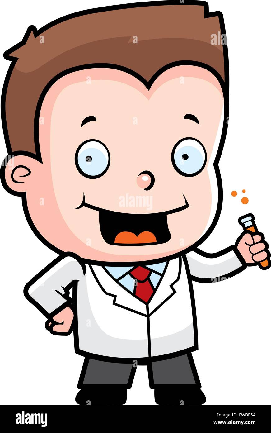 Cartoon happy scientist hi-res stock photography and images - Alamy