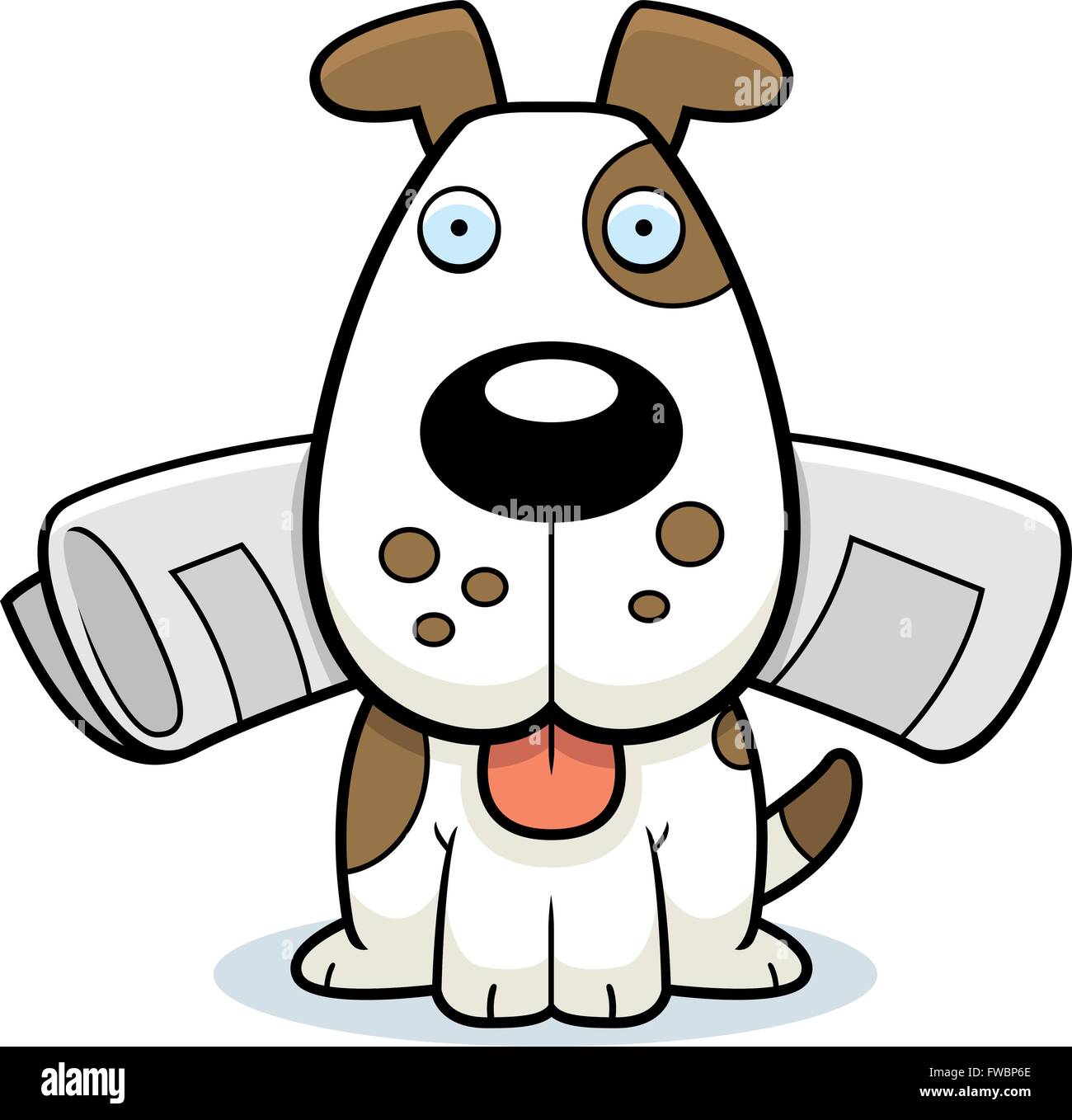 Cartoon dog with paper hi-res stock photography and images - Alamy