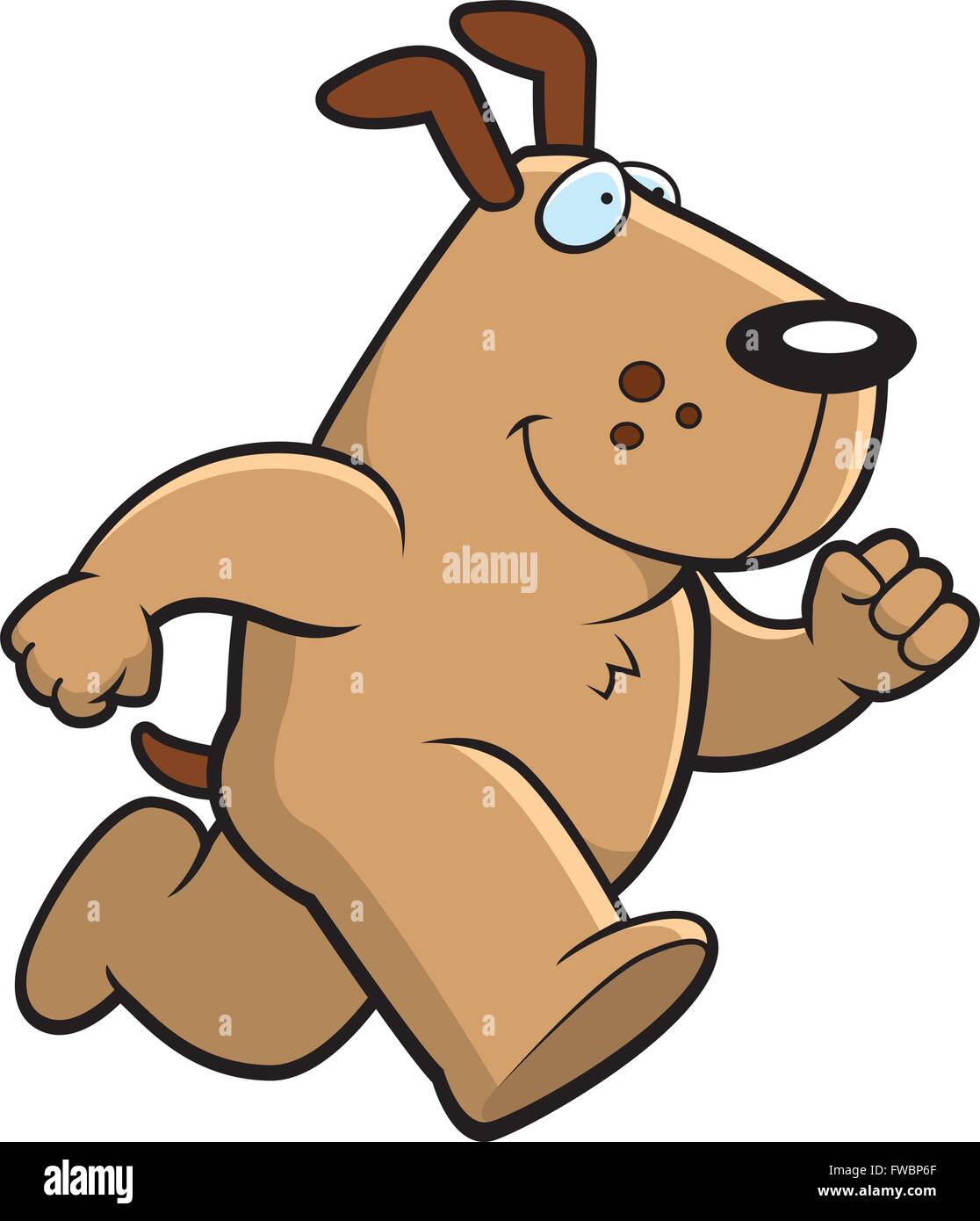 A happy cartoon dog running and smiling Stock Vector Image & Art - Alamy