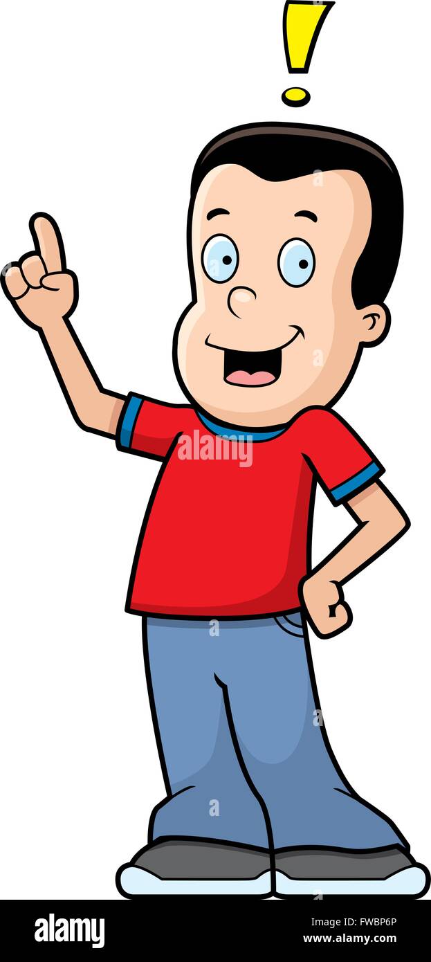 A happy cartoon boy with an idea Stock Vector Image & Art - Alamy