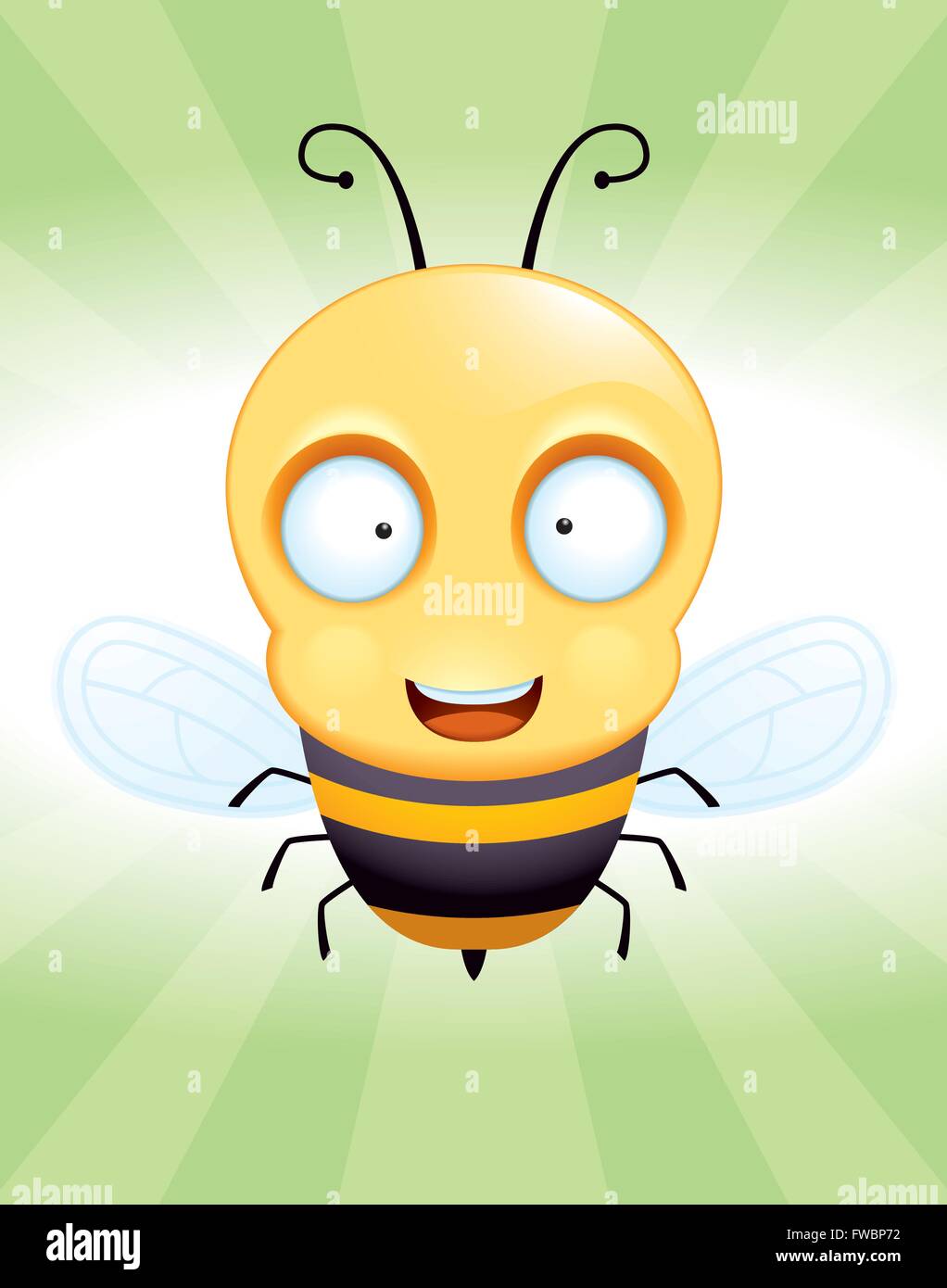 Flying little bee Stock Vector Images - Alamy
