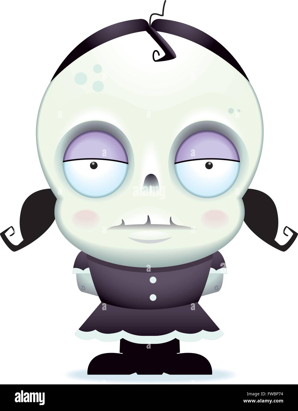 A cartoon zombie girl standing and staring Stock Vector Image & Art - Alamy