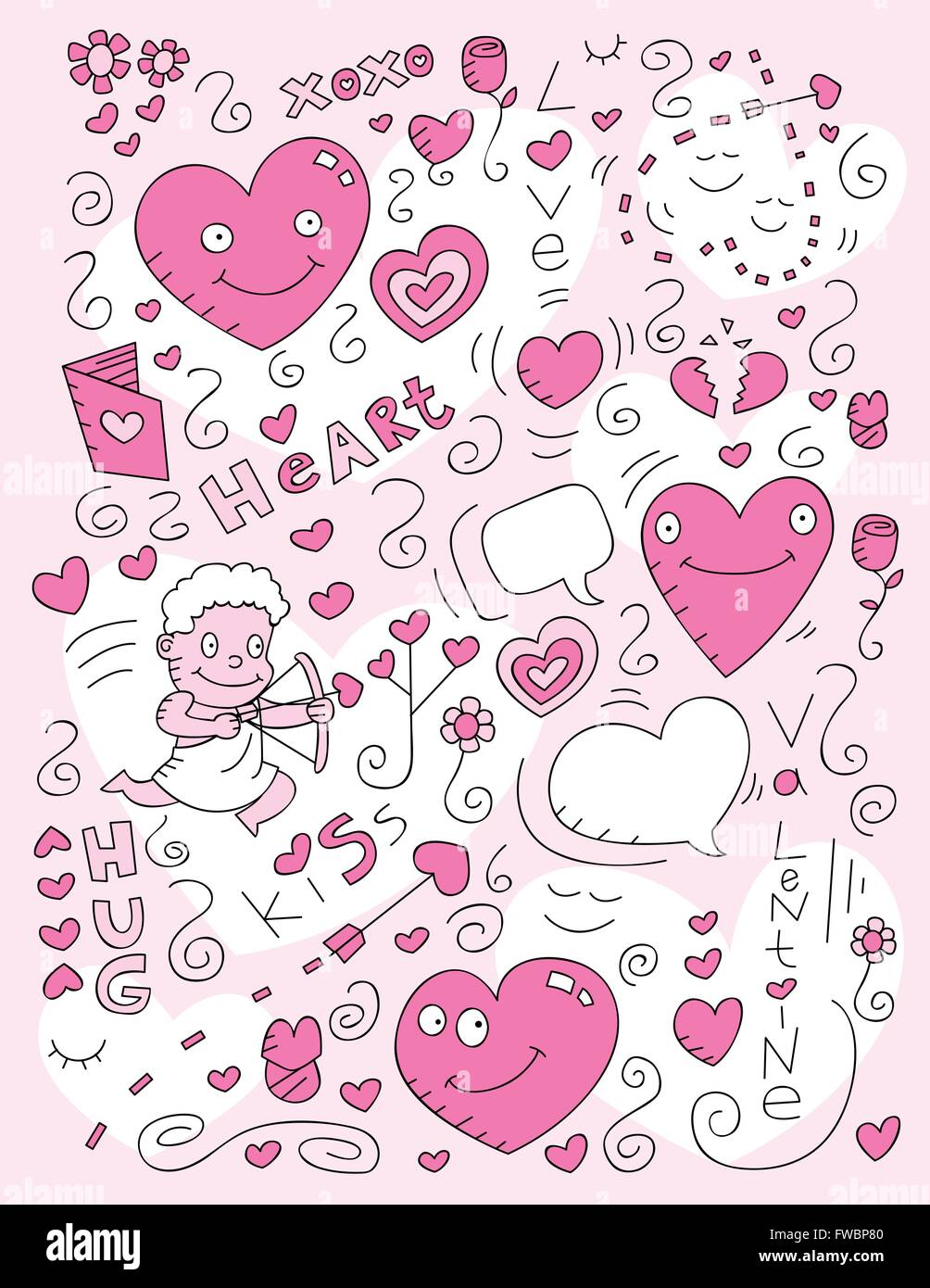 A cartoon doodle with a love theme Stock Vector Image & Art - Alamy