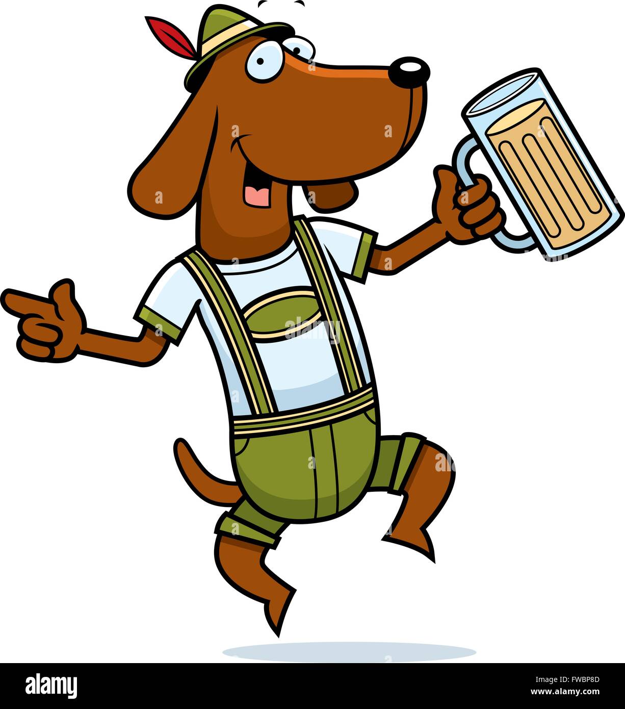 A happy cartoon German dog dancing and smiling Stock Vector Image & Art ...